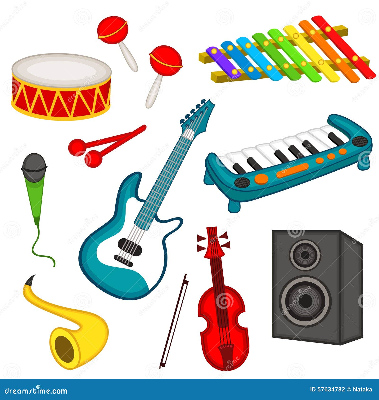 Insieme Degli Strumenti Musicali Illustrazione Vettoriale ...