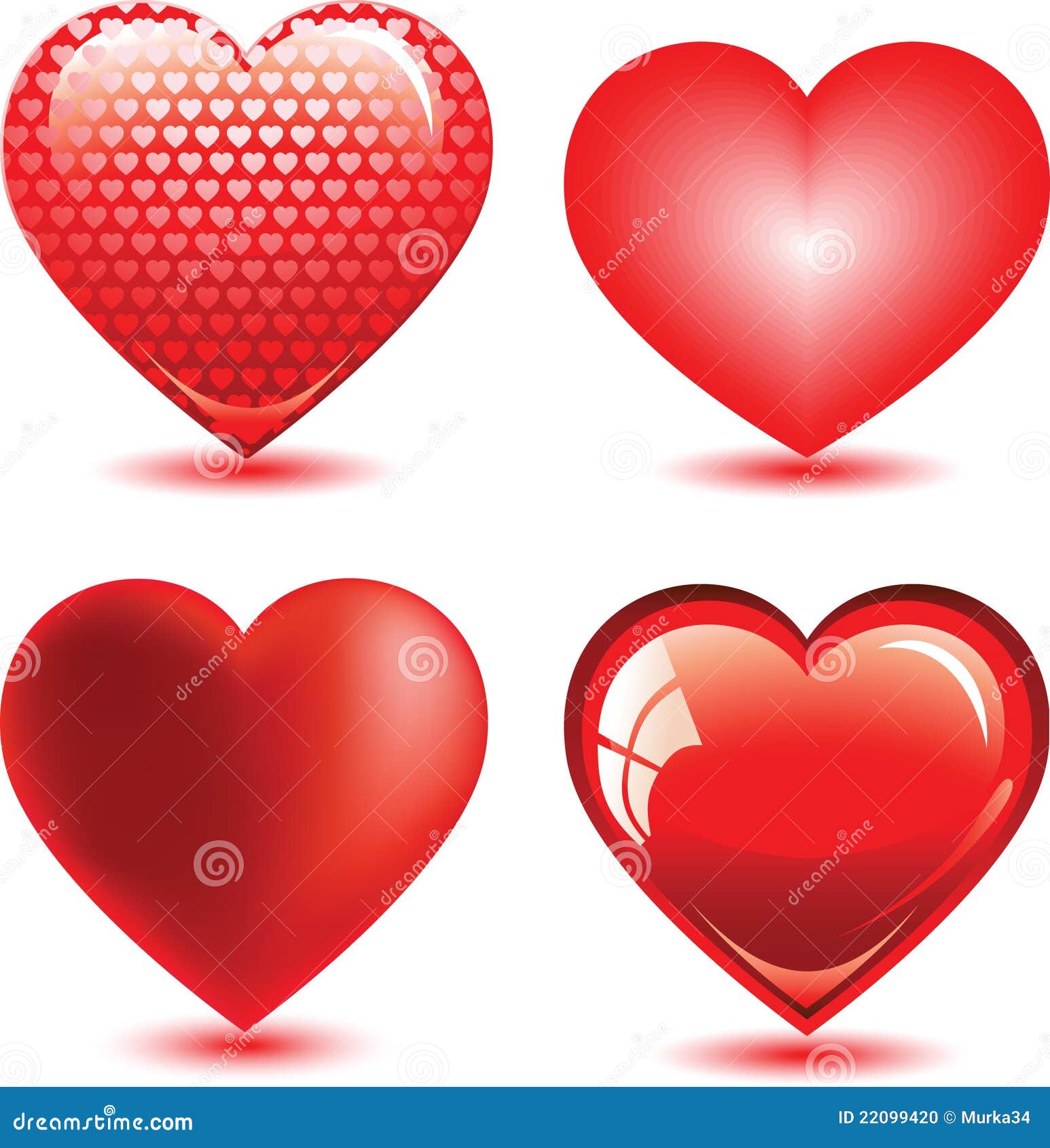 Insieme dei cuori illustrazione vettoriale. Illustrazione di cuore ...