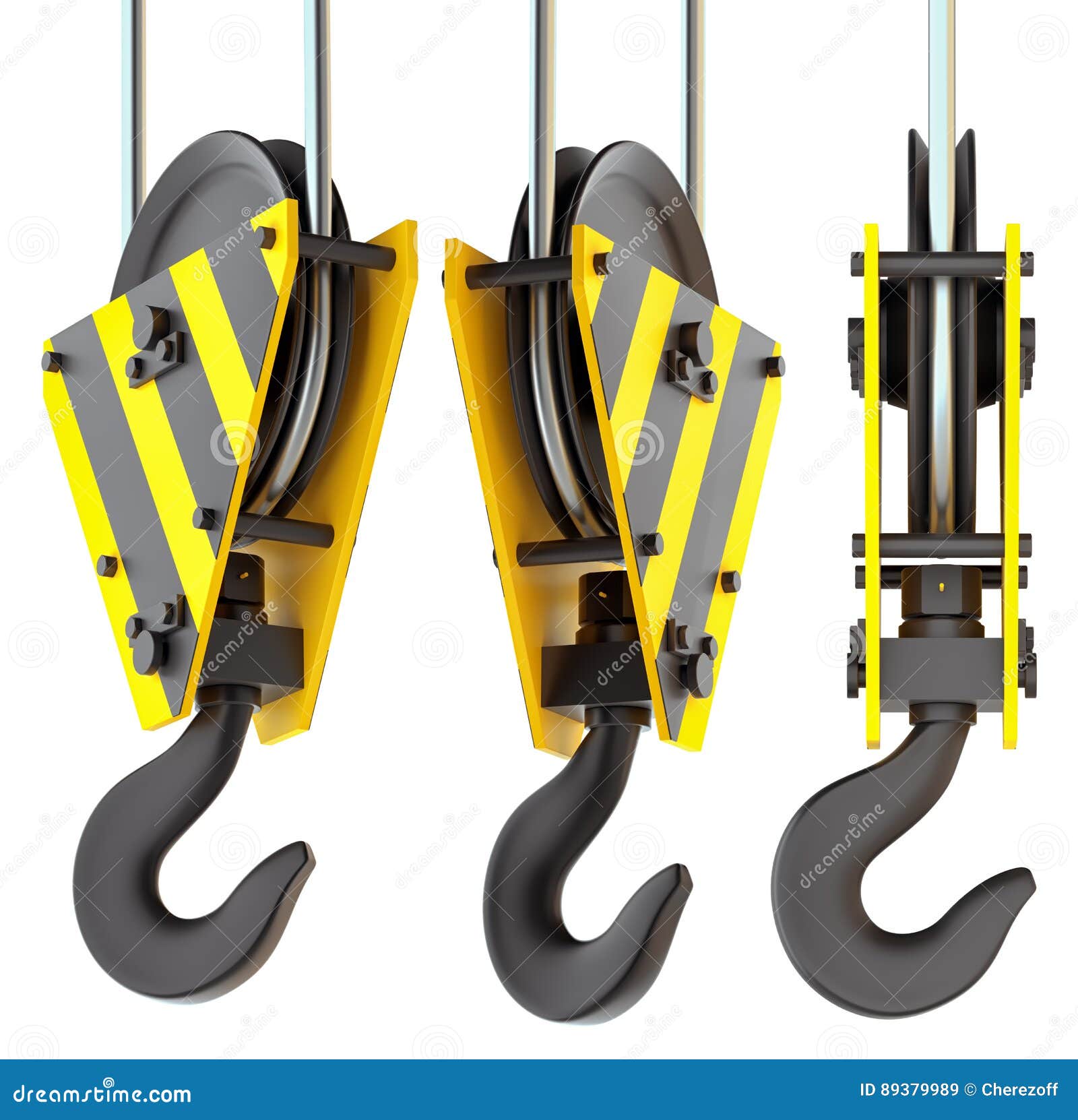 Insieme Dei Ganci Della Gru Illustrazione di Stock - Illustrazione di ...