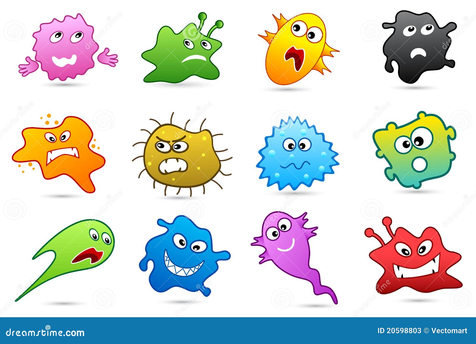 Insieme dei germi illustrazione vettoriale. Illustrazione di cellula ...