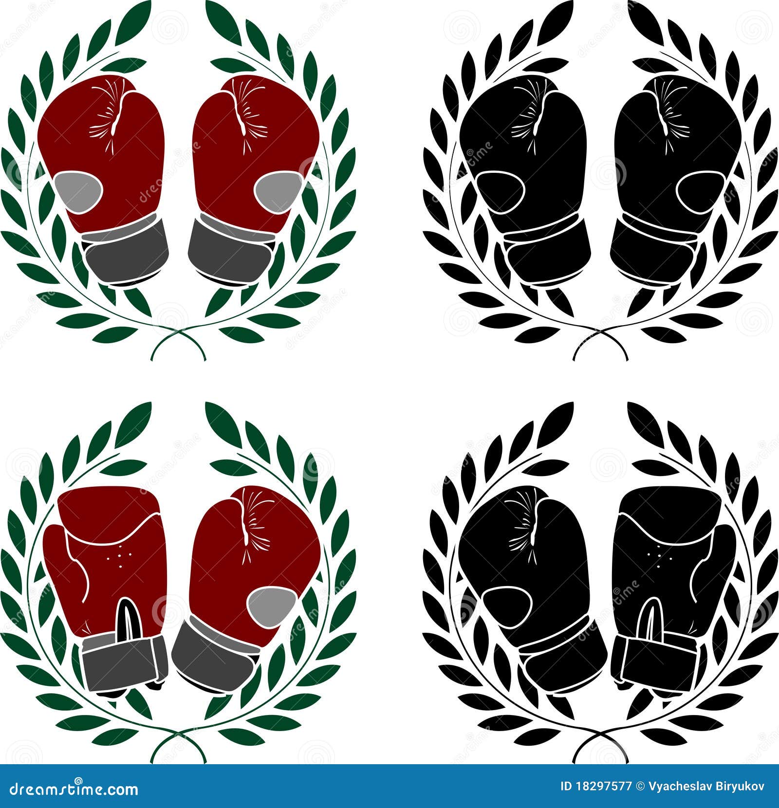 Insieme Dei Guanti Del Pugile Illustrazione Vettoriale - Illustrazione ...