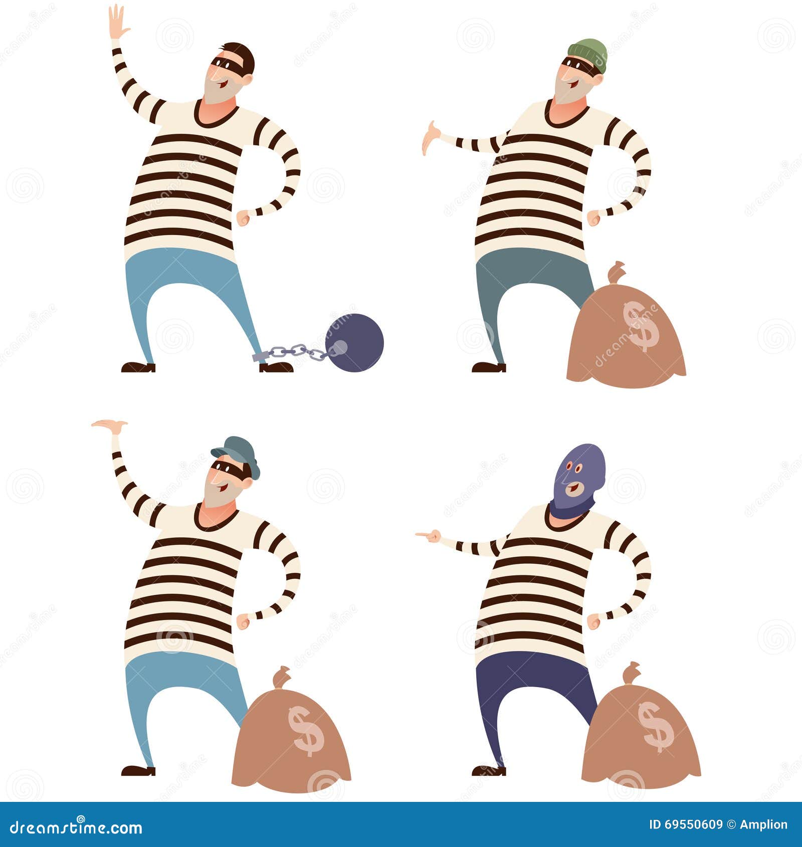 Insieme dei ladri illustrazione vettoriale. Illustrazione di pericolo ...