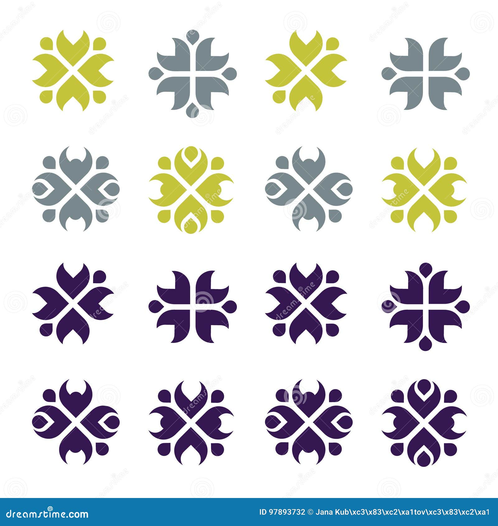 Insieme Dei Modelli Rustici Illustrazione Vettoriale - Illustrazione di ...