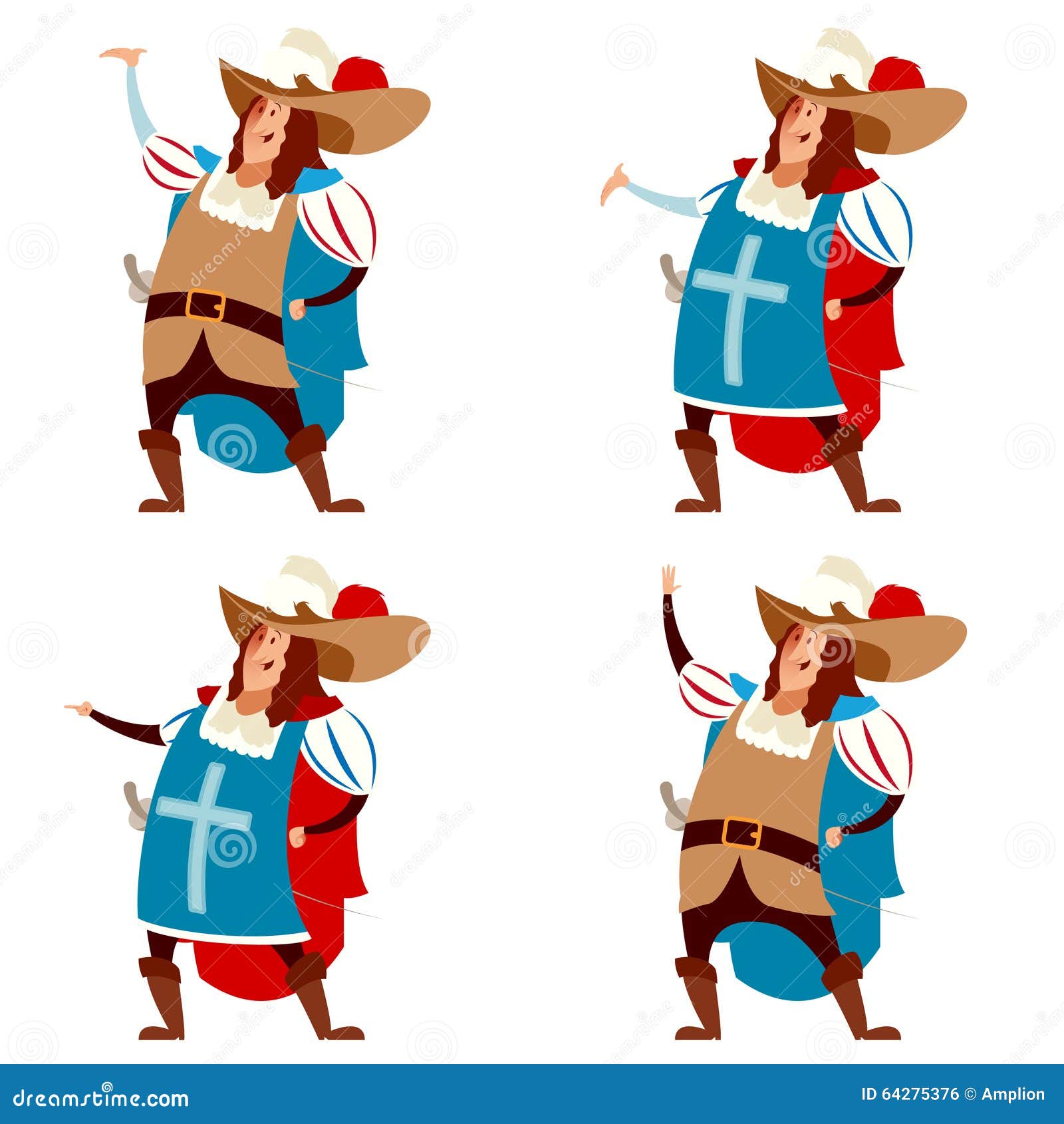 Insieme dei moschettieri illustrazione vettoriale. Illustrazione di ...