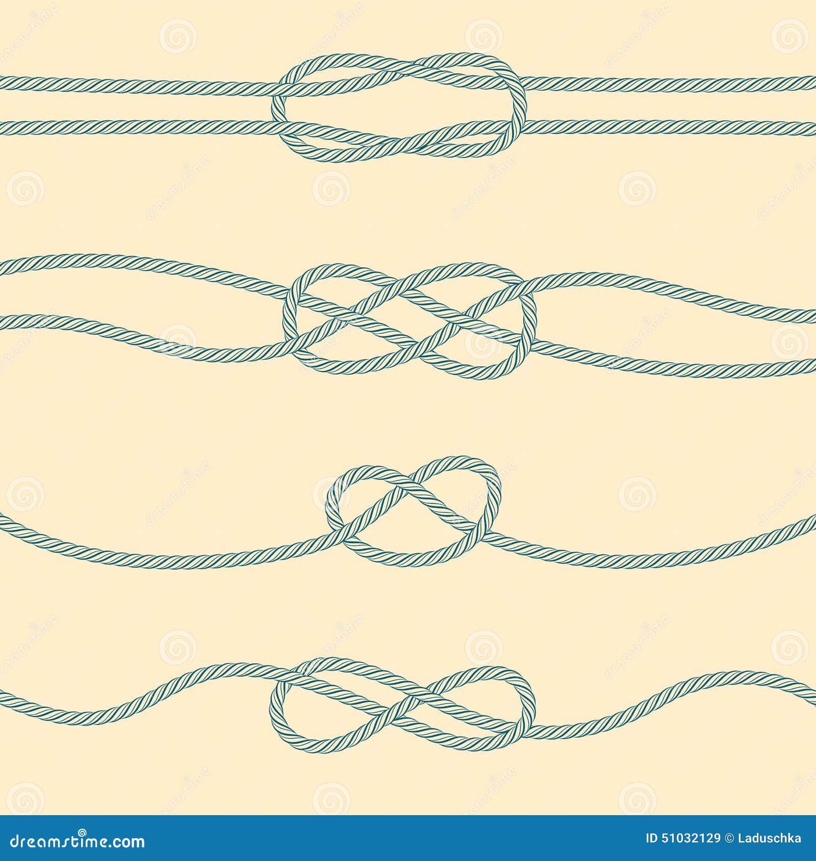 Insieme dei nodi marini illustrazione vettoriale. Illustrazione di ...