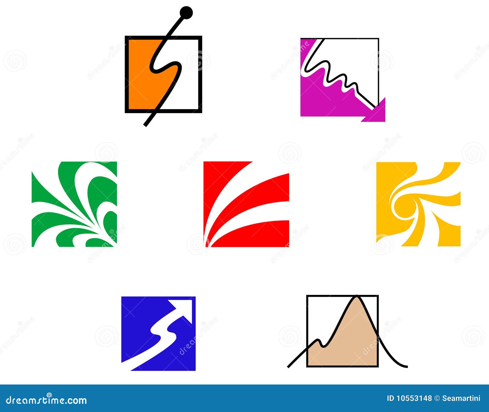 Insieme dei simboli illustrazione vettoriale. Illustrazione di marca ...