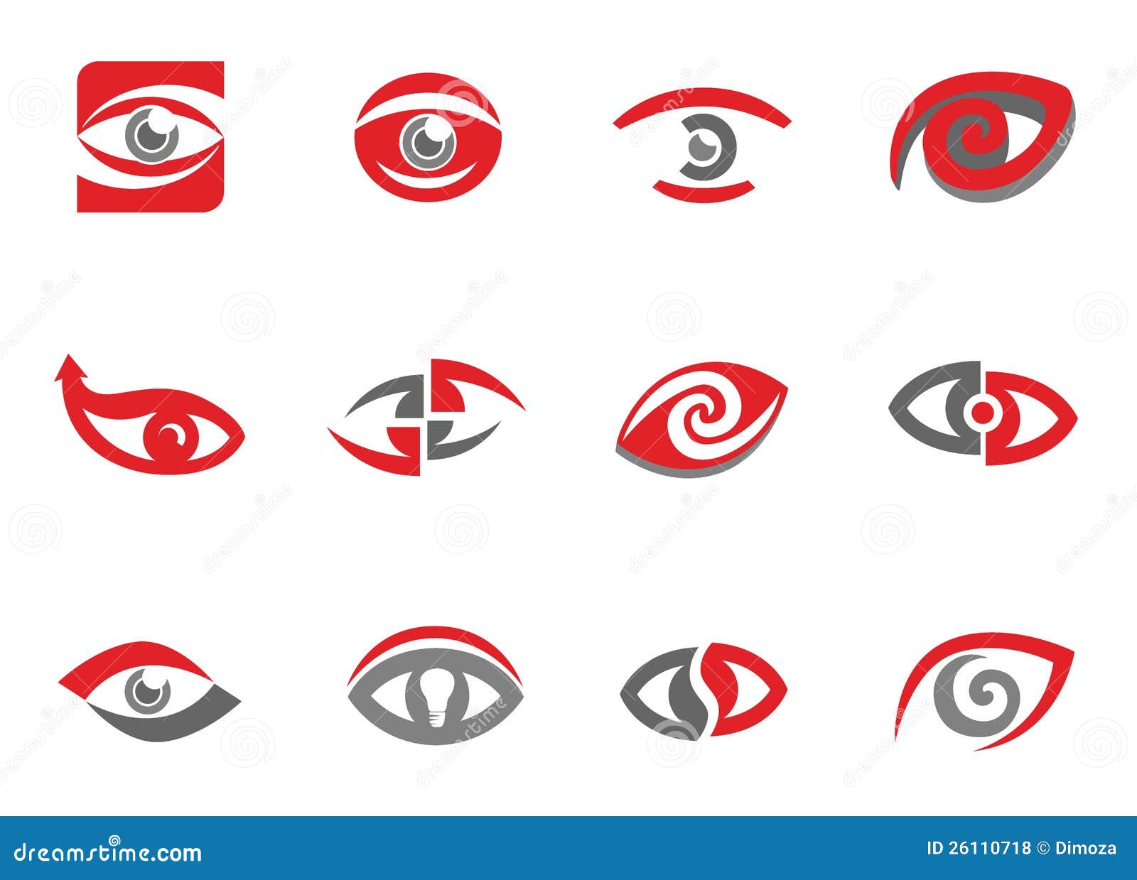 Insieme Dei Simboli Dell'occhio Illustrazione di Stock - Illustrazione ...