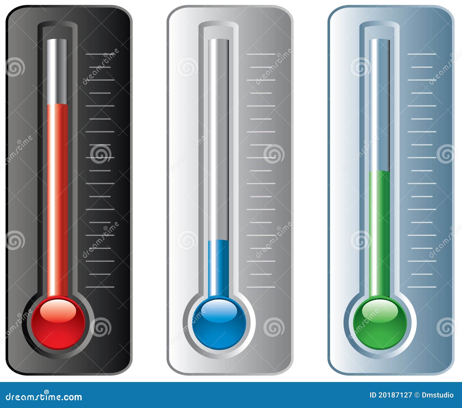 Insieme dei termometri illustrazione vettoriale. Illustrazione di ...