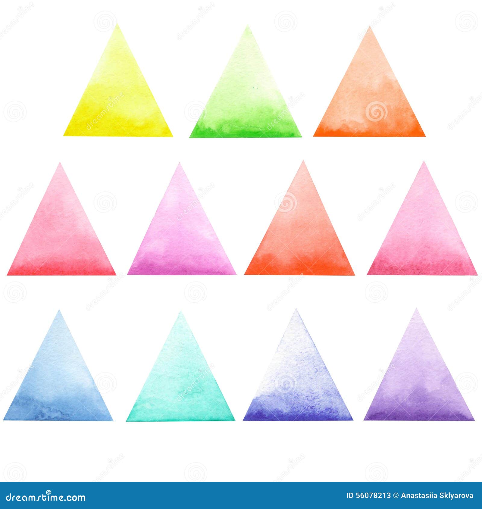 Insieme Dei Triangoli Colorati Illustrazione di Stock - Illustrazione ...