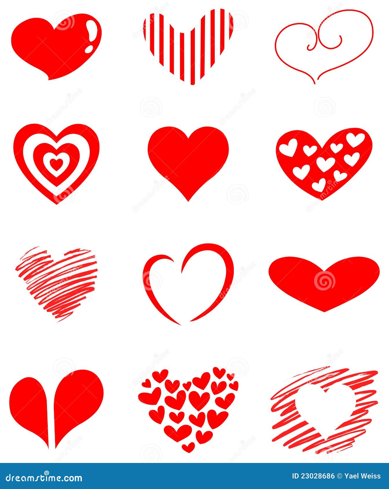 Insieme del cuore illustrazione vettoriale. Illustrazione di ...