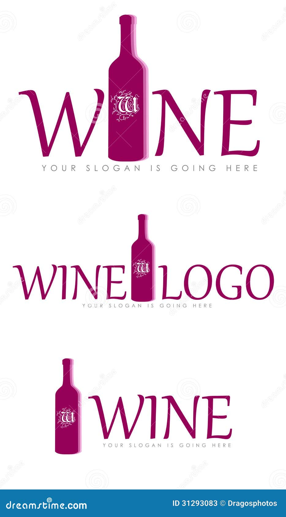 Insieme del logos del vino immagine stock. Immagine di insieme - 31293083