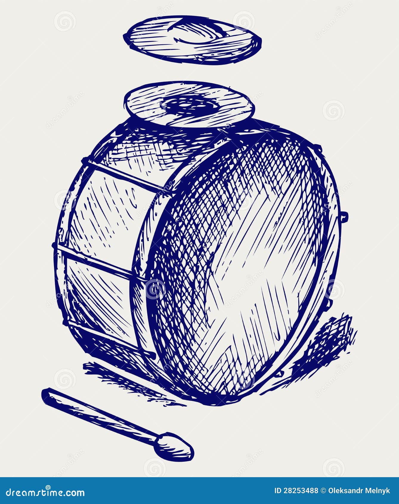 Insieme del tamburo illustrazione vettoriale. Illustrazione di tiraggio ...