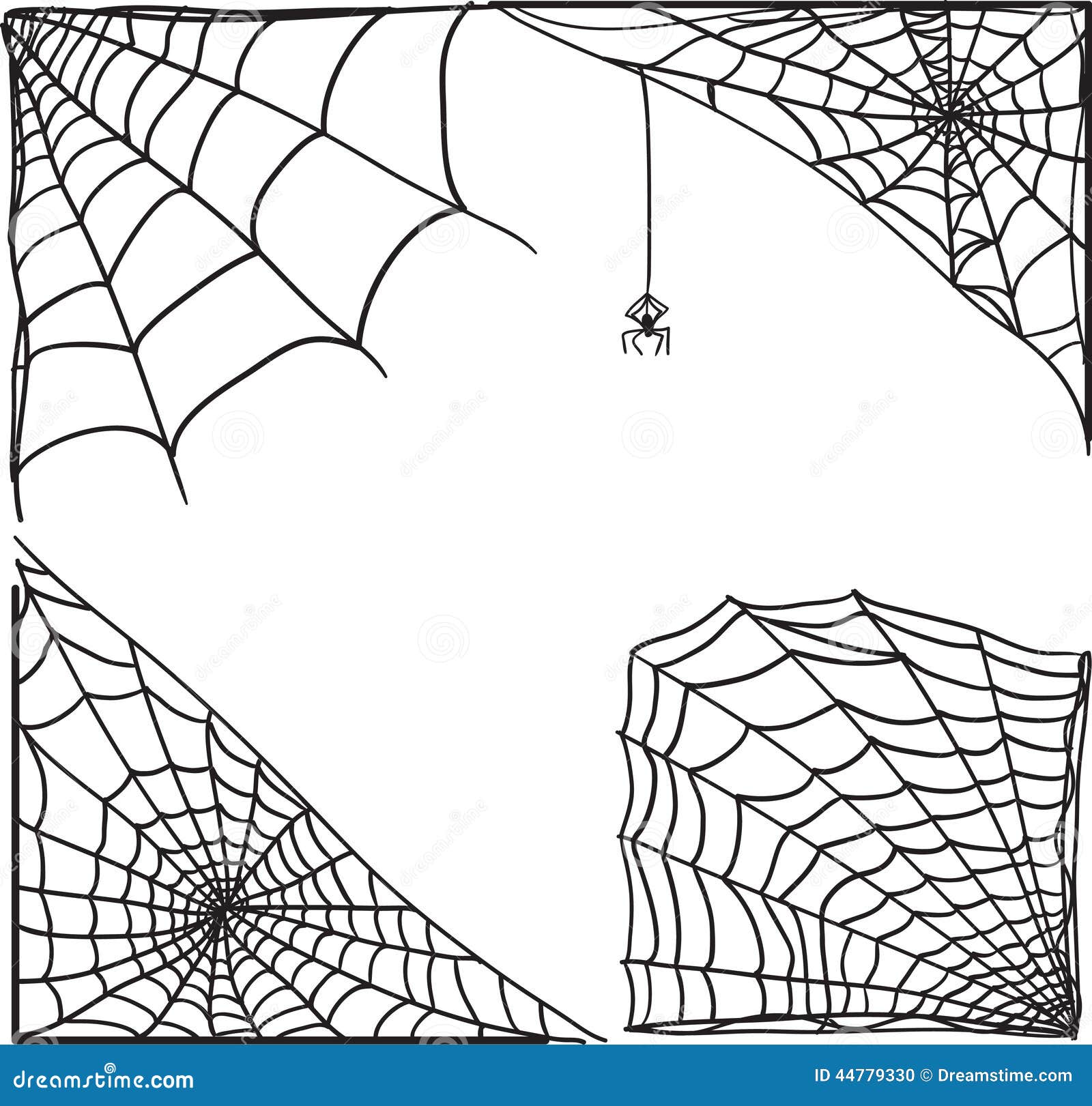 Insieme Dell'angolo Della Ragnatela Illustrazione Vettoriale ...