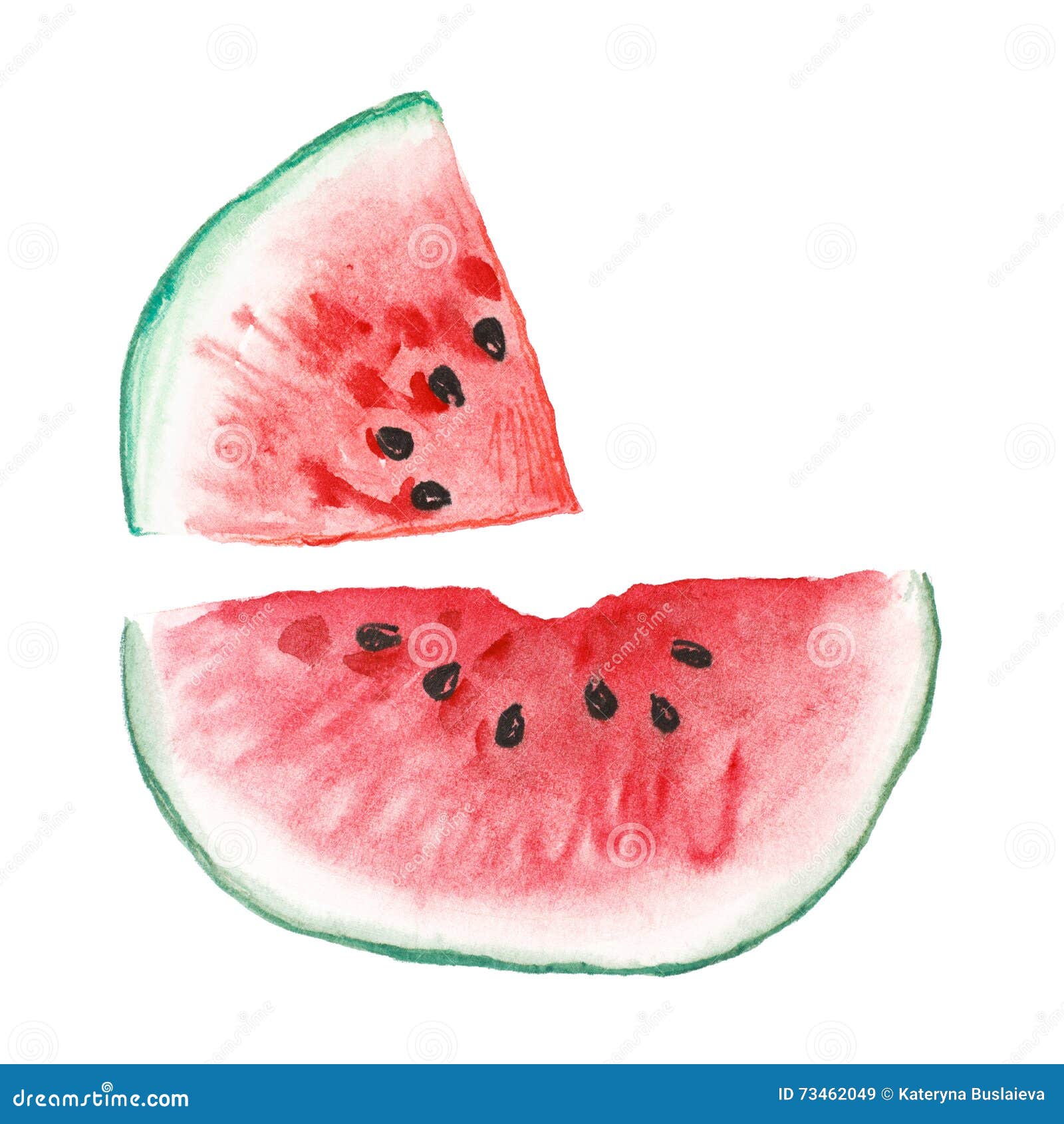 Insieme dell'anguria illustrazione di stock. Illustrazione di fresco ...