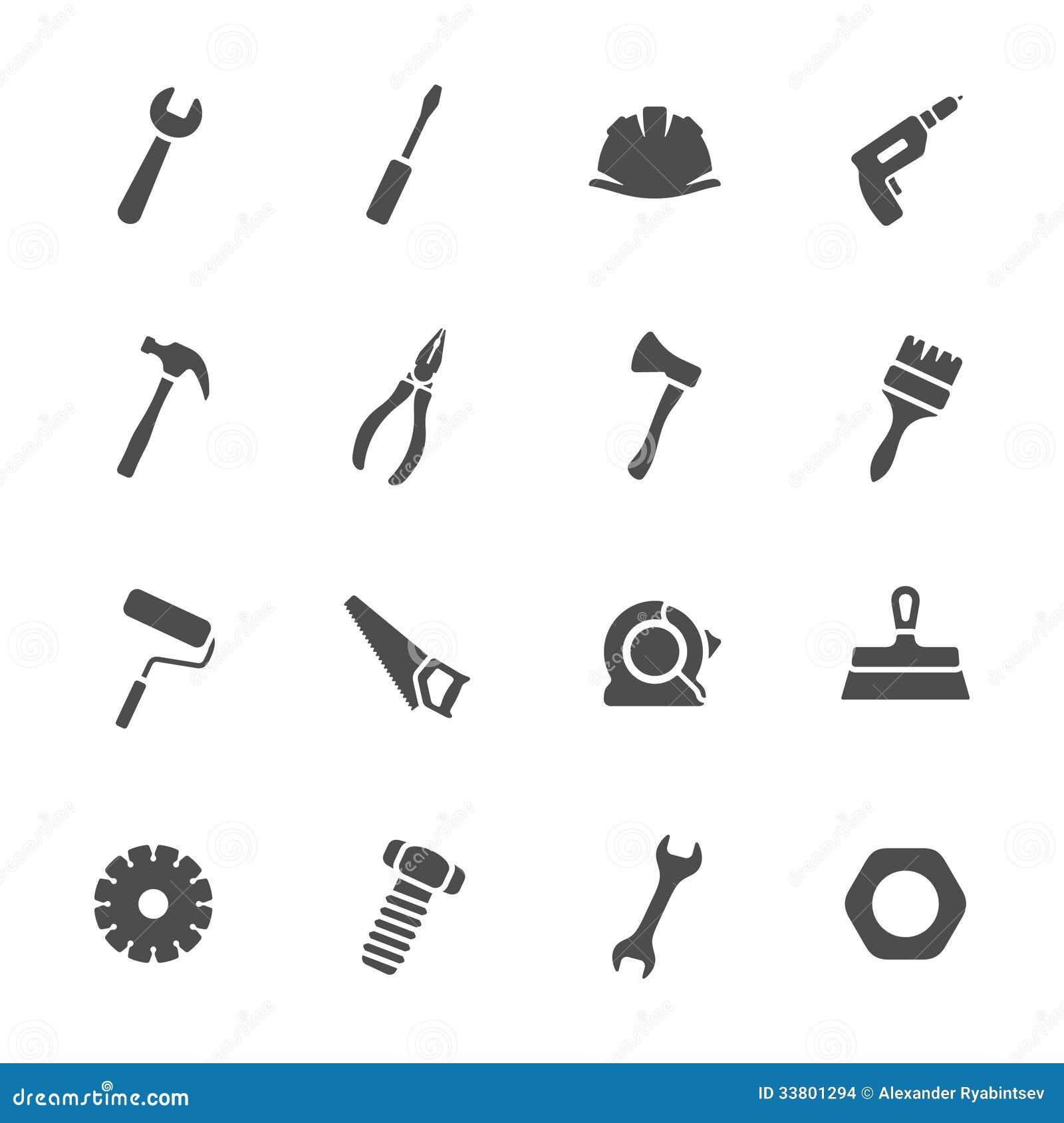 Insieme Dell'icona Degli Strumenti Illustrazione Vettoriale ...