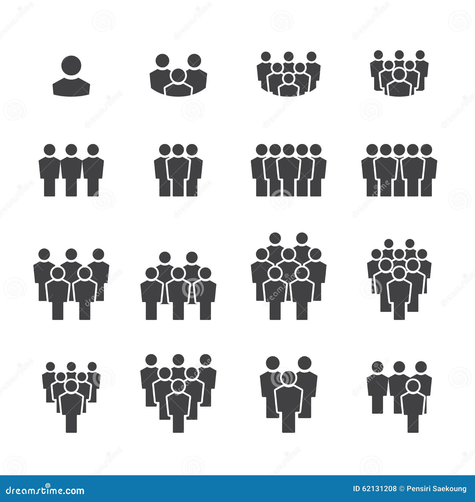 Insieme Dell'icona Del Gruppo Illustrazione Vettoriale - Illustrazione ...