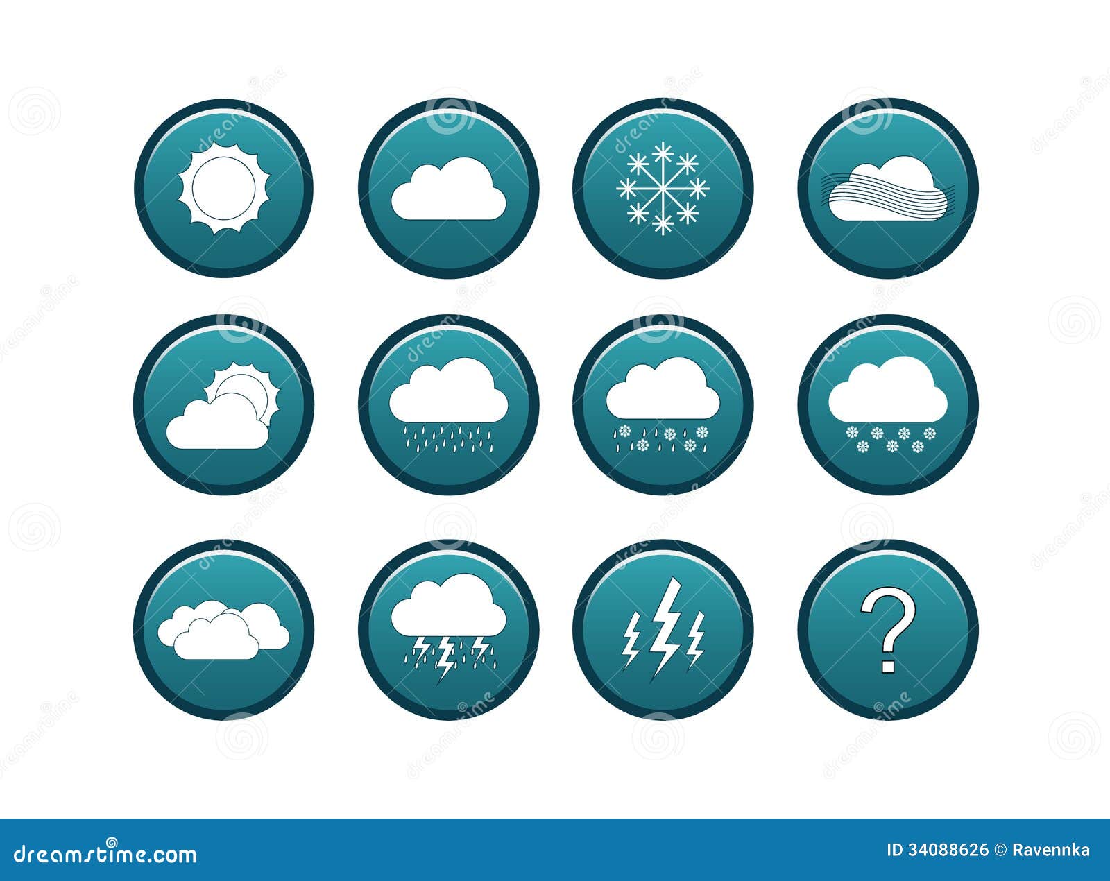 Insieme Dell'icona Del Tempo Illustrazione Vettoriale - Illustrazione ...