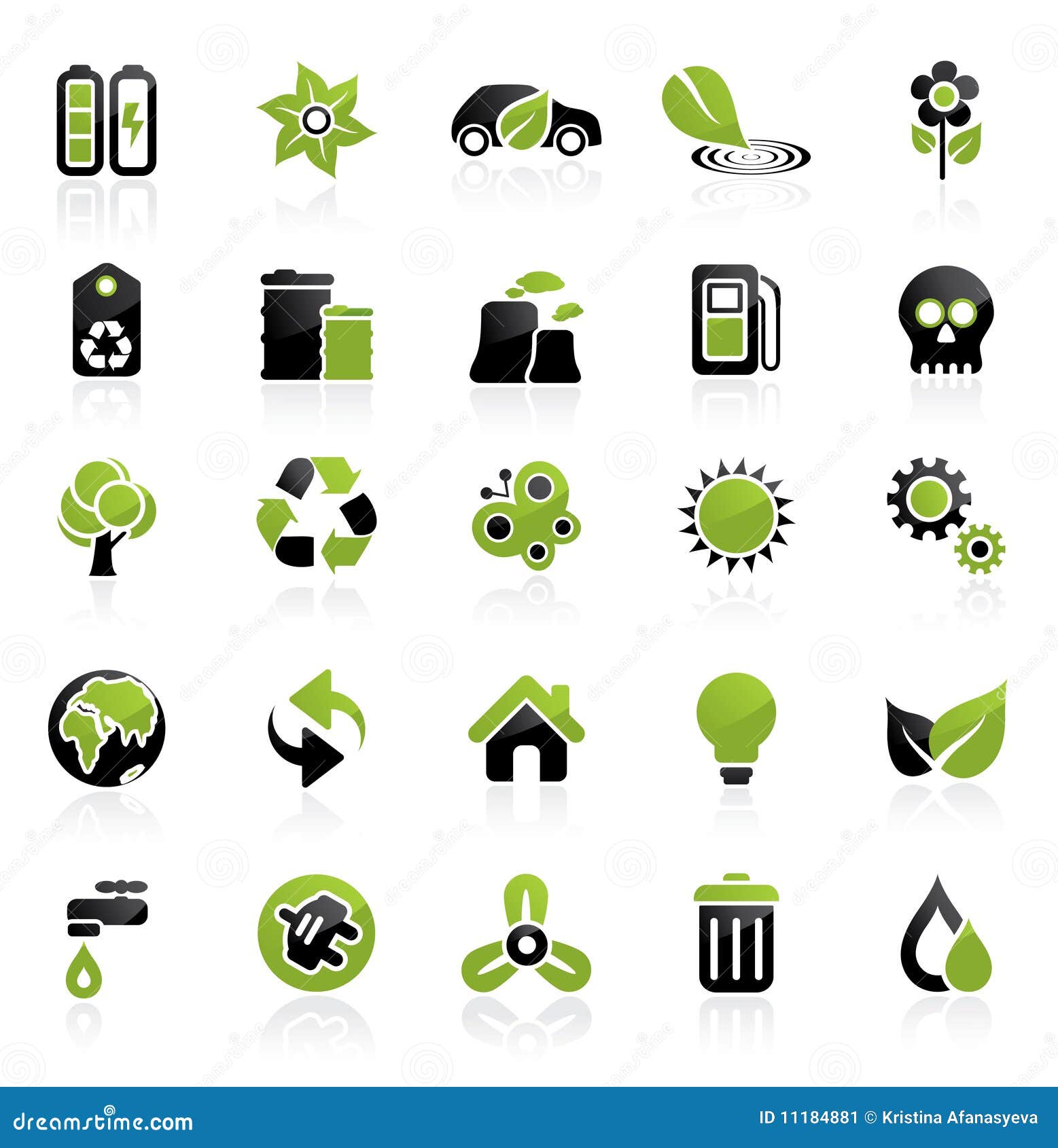 Insieme Dell'icona Dell'ambiente Illustrazione Vettoriale ...