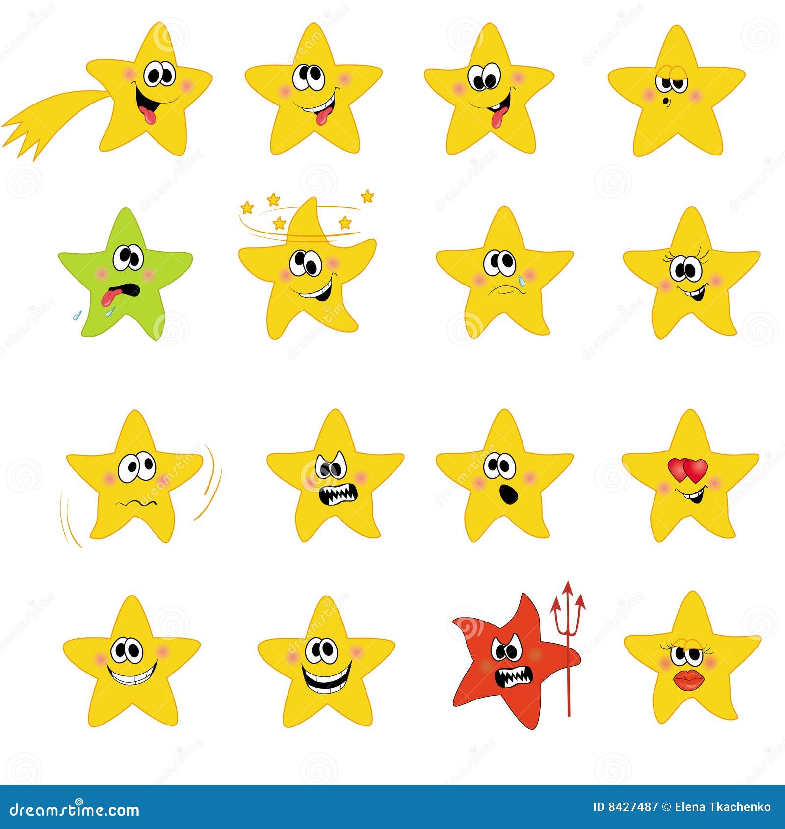 Insieme Dell'icona Delle Stelle Illustrazione Vettoriale ...