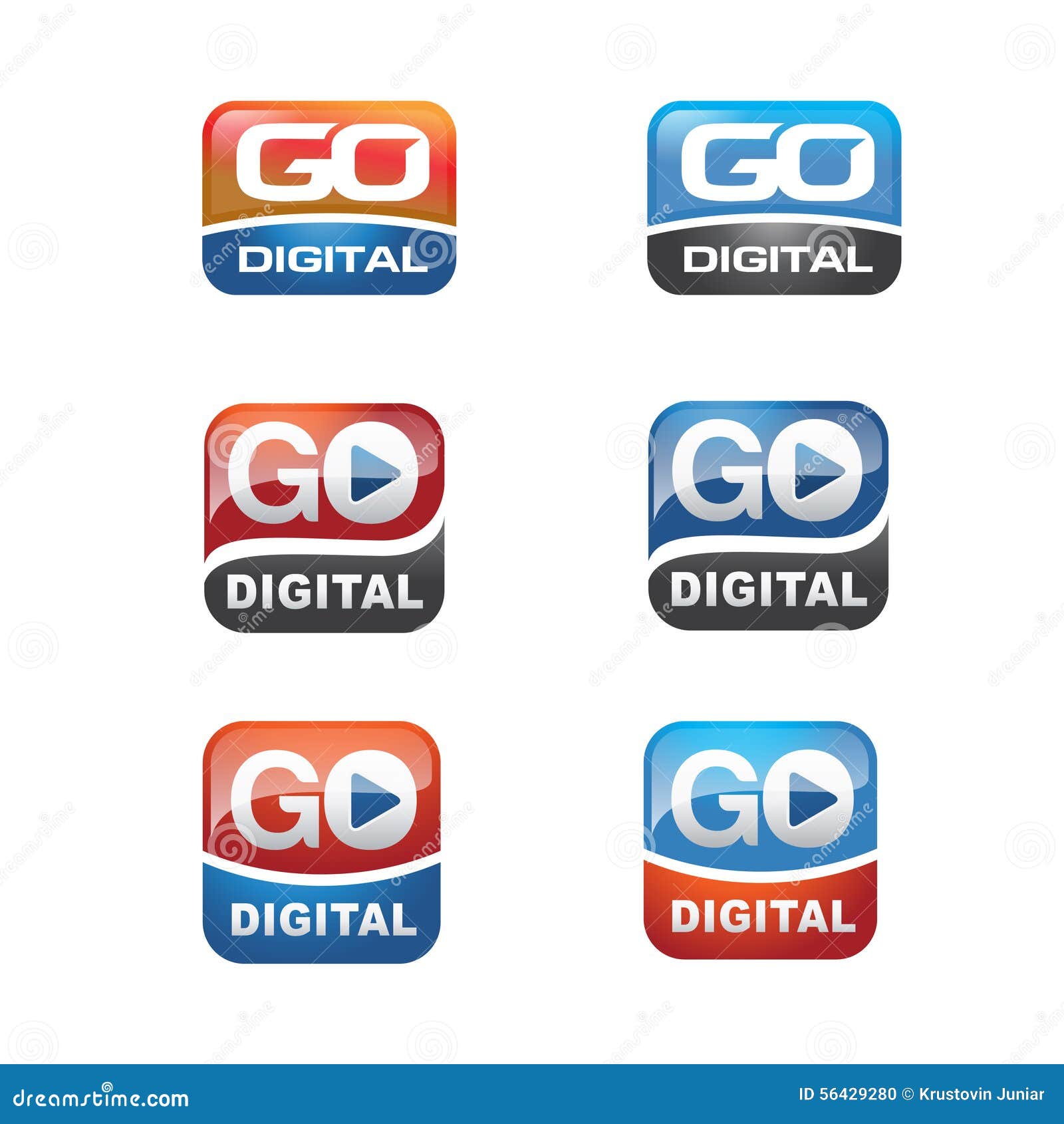 Insieme Dell'icona Di Digital Illustrazione Vettoriale - Illustrazione ...