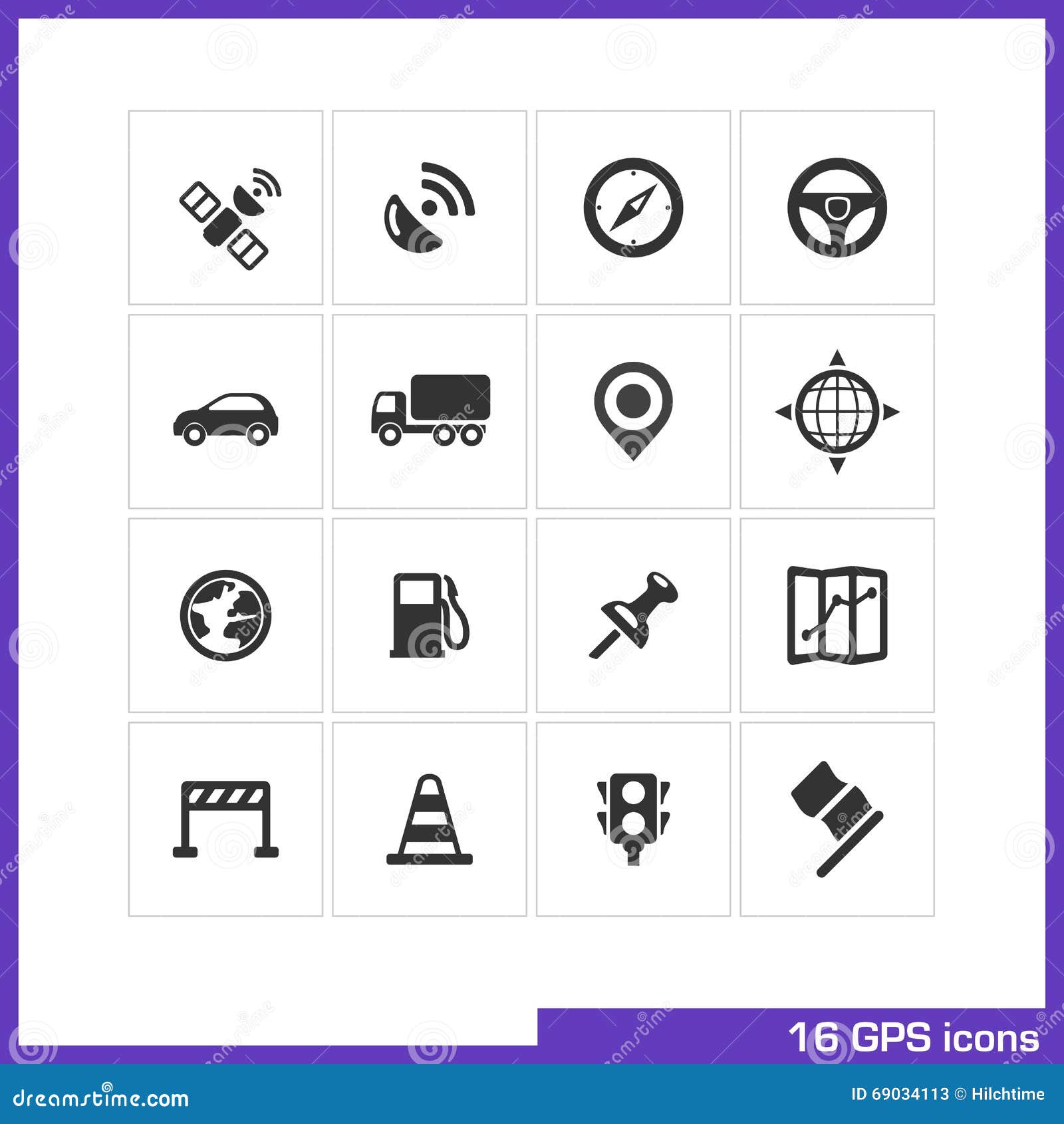 Insieme dell'icona di GPS illustrazione vettoriale. Illustrazione di ...