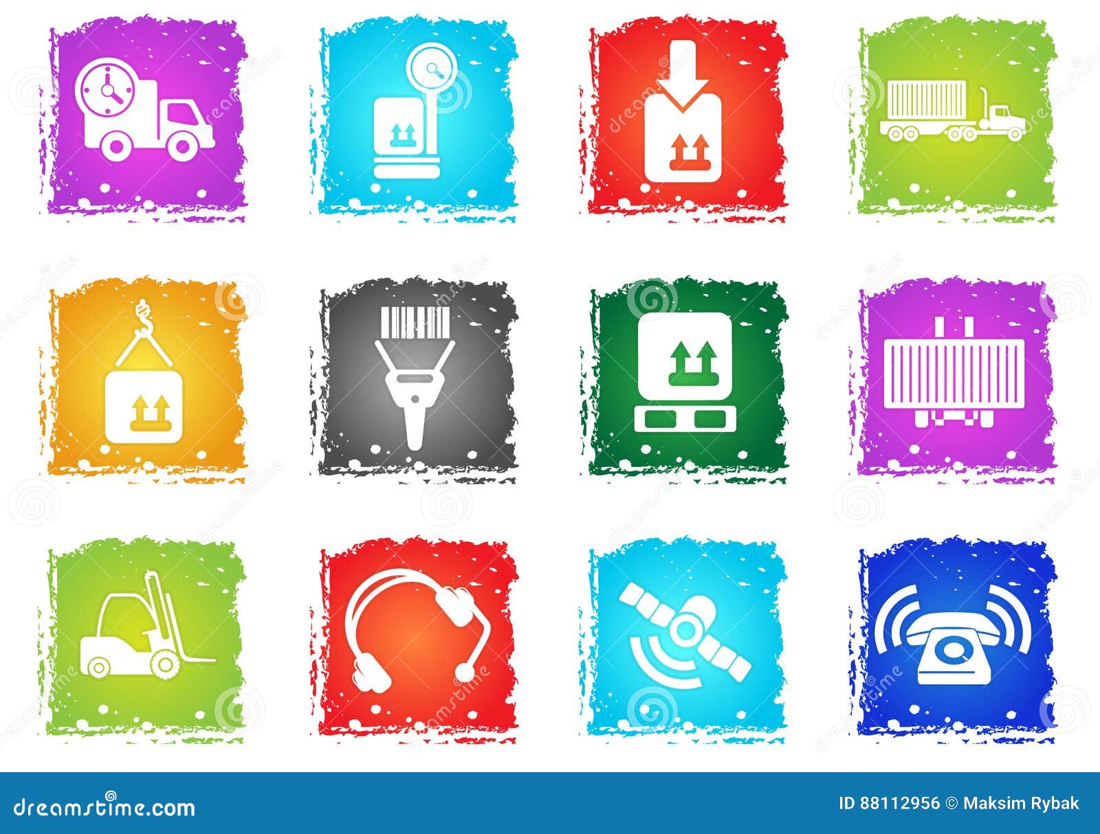 Insieme Dell'icona Di Logistica Illustrazione di Stock - Illustrazione ...