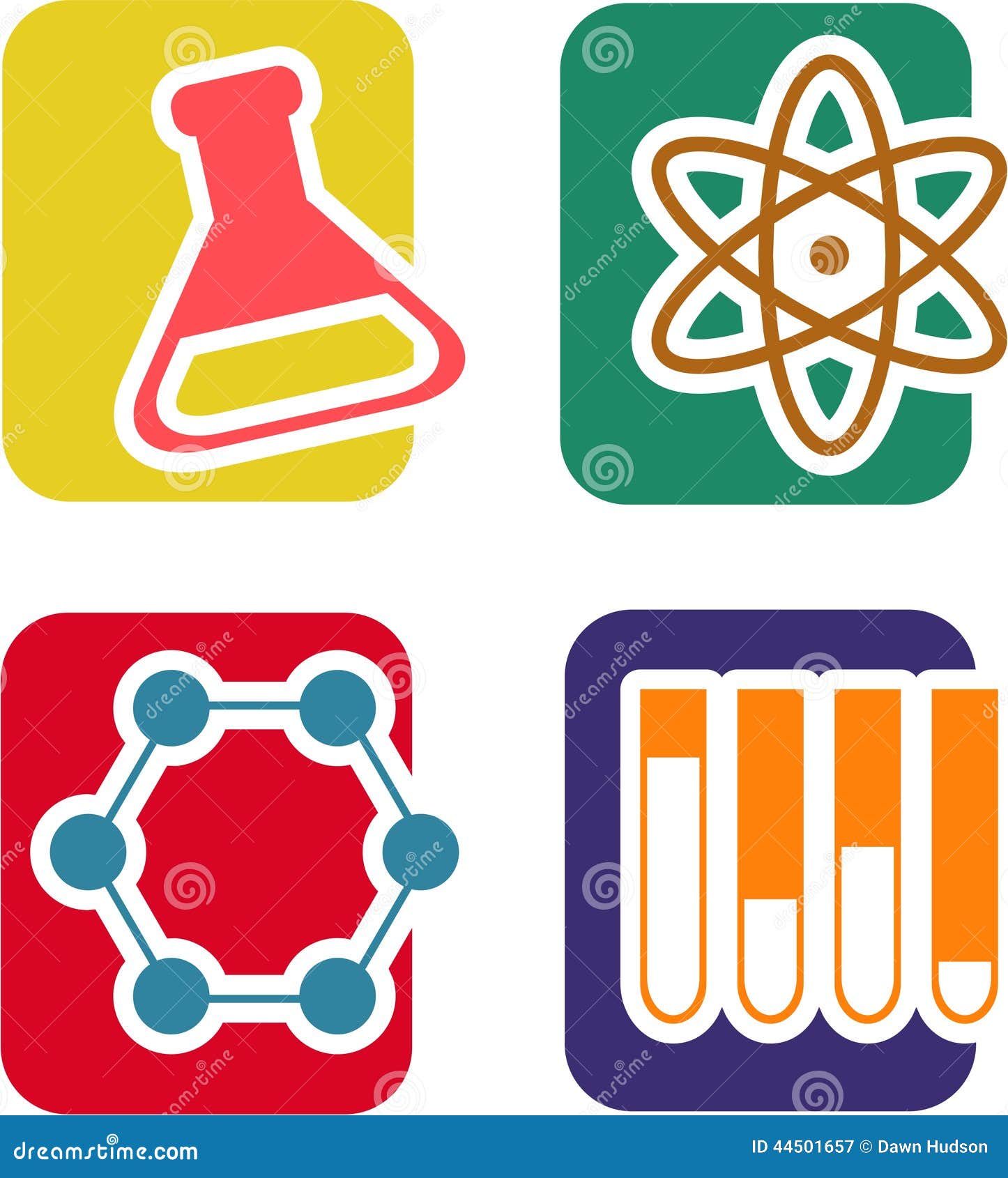 Insieme Dell'icona Di Scienza Illustrazione di Stock - Illustrazione di ...