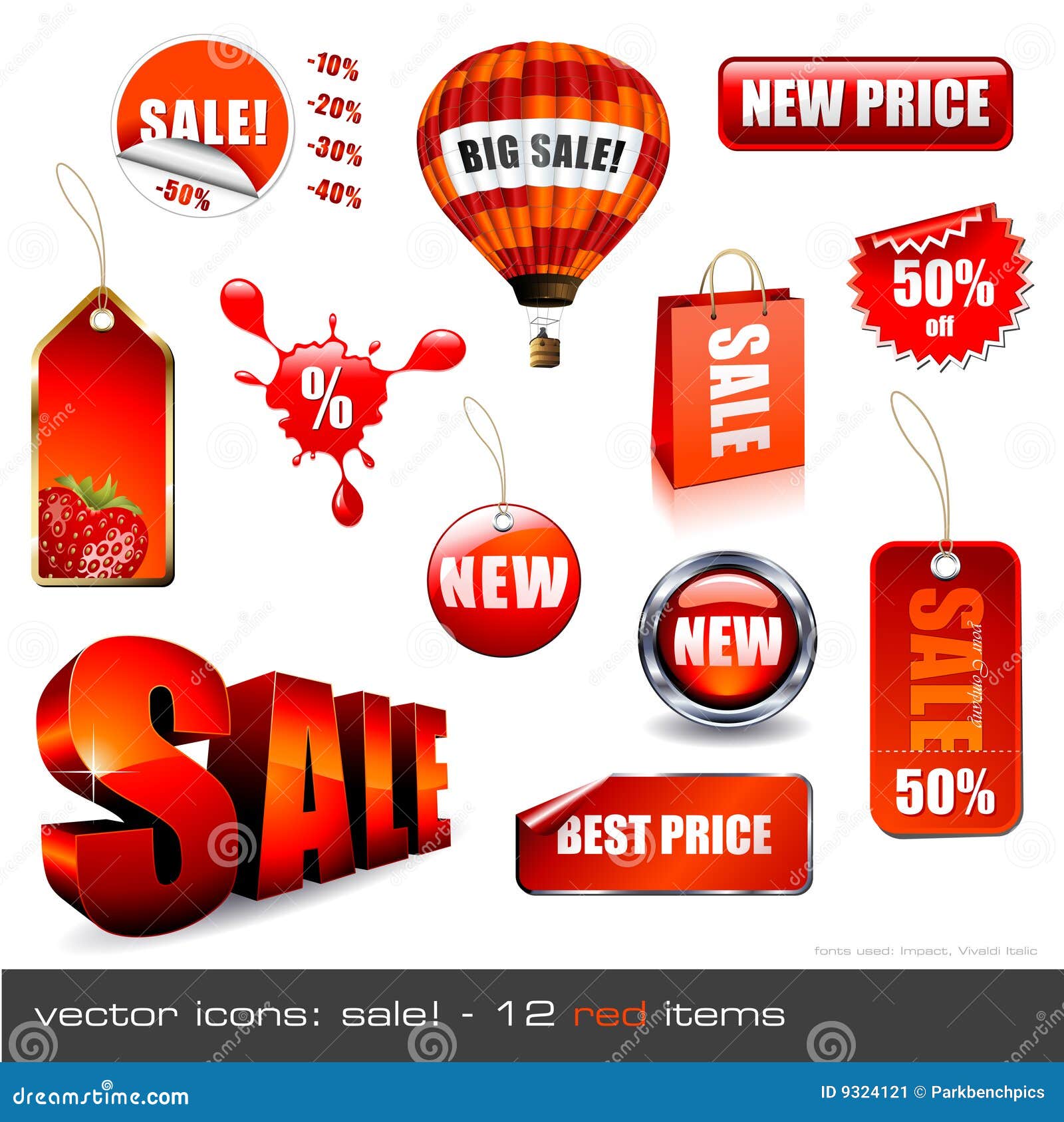 Insieme Dell'icona Di Vendite Illustrazione Vettoriale - Illustrazione ...