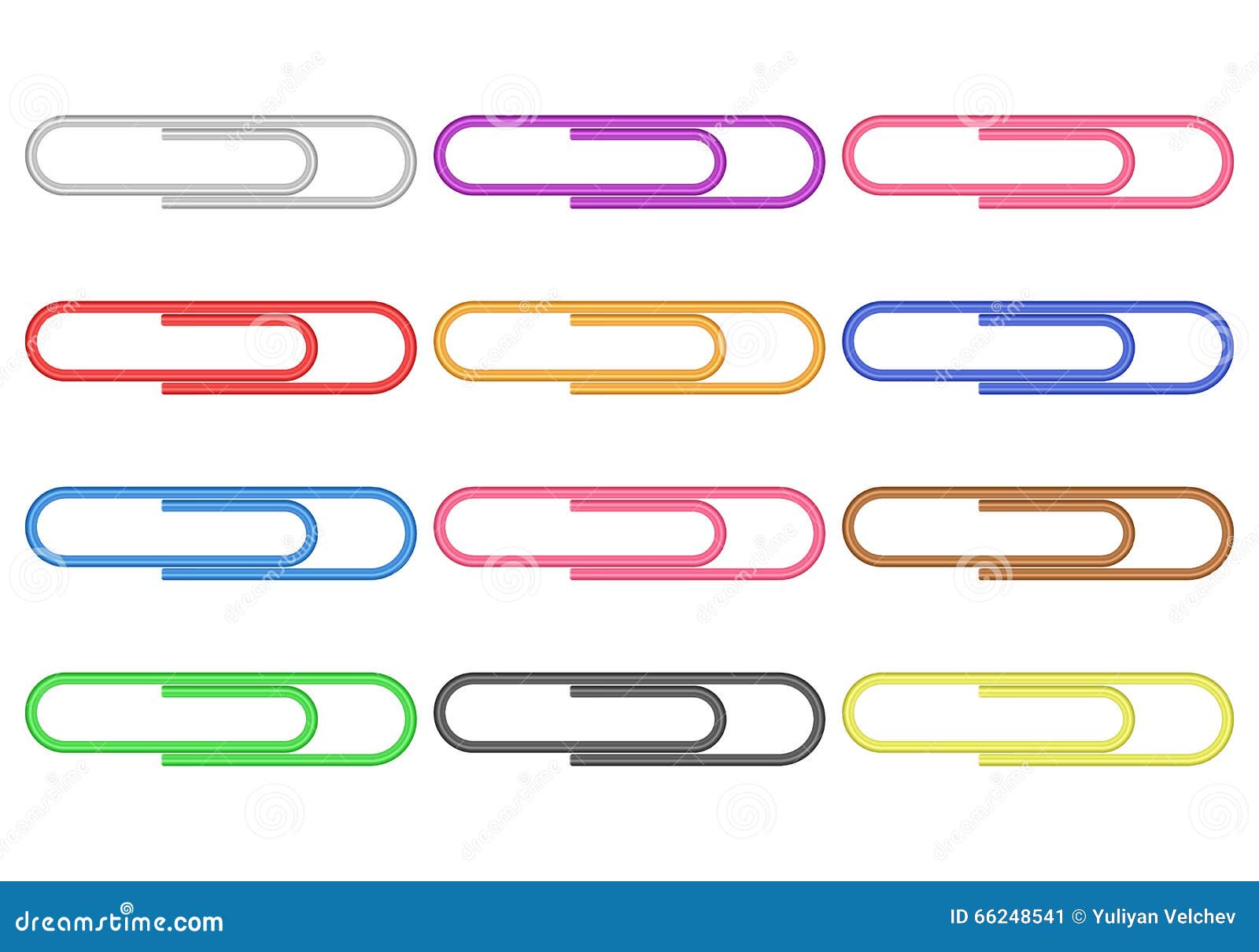 Insieme della graffetta illustrazione vettoriale. Illustrazione di ...