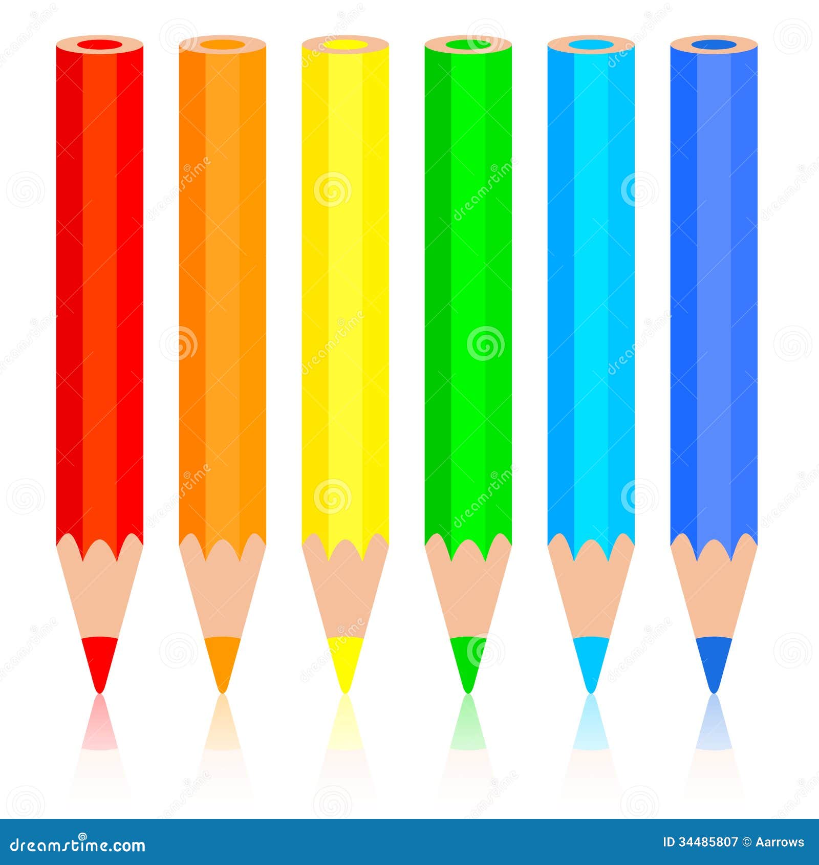 Insieme Della Matita Colorata Illustrazione Vettoriale - Illustrazione ...