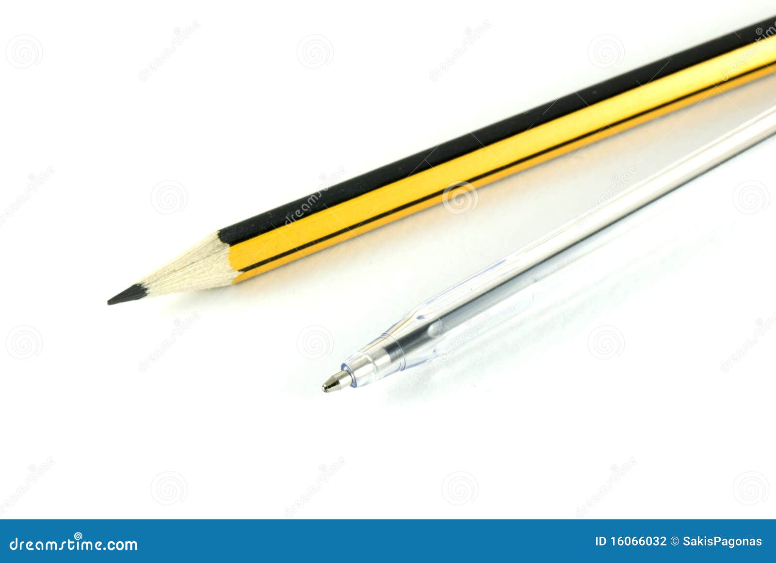 Insieme Della Penna E Della Matita Fotografia Stock - Immagine di firma ...