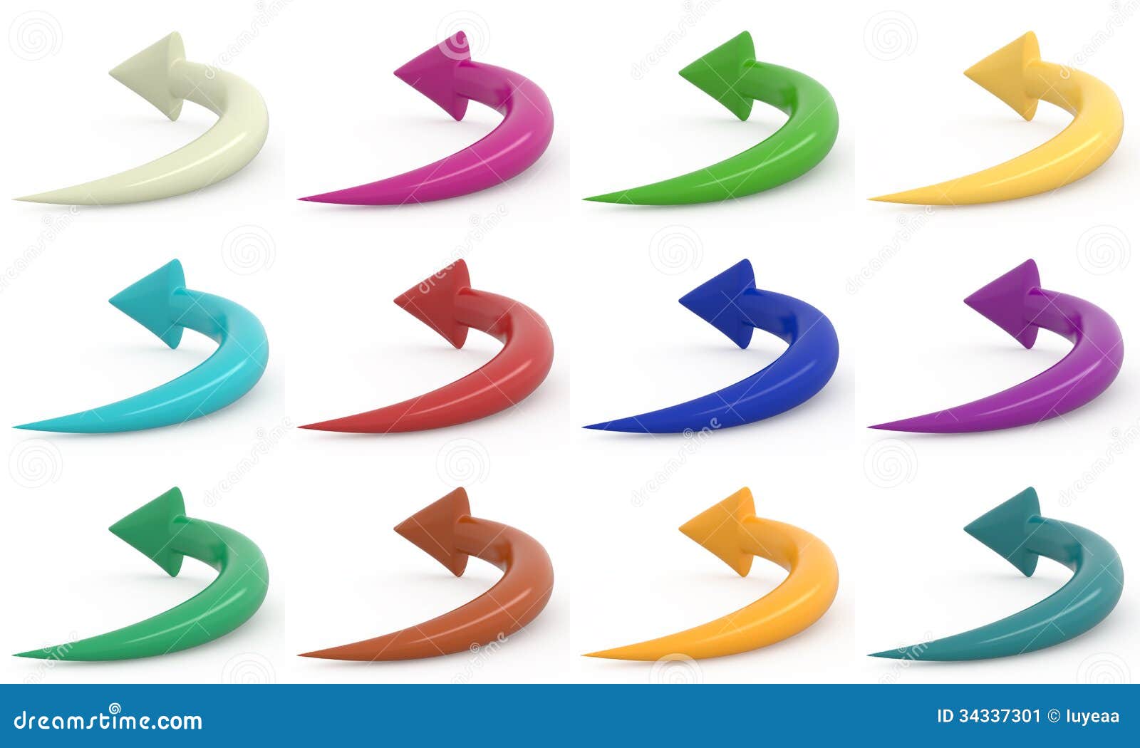 Insieme delle frecce, 3D illustrazione di stock. Illustrazione di ...