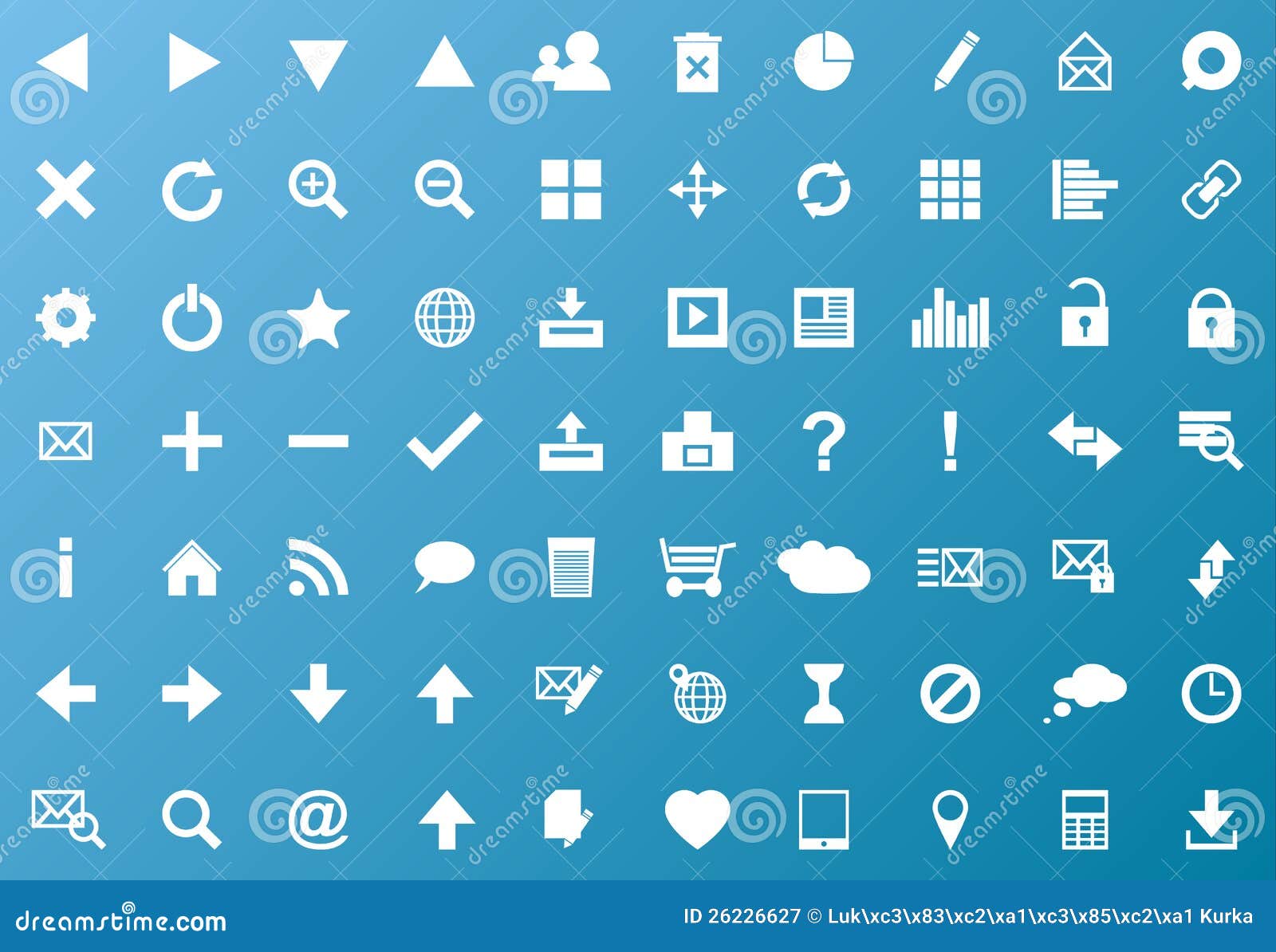 Insieme Delle Icone Bianche Di Web Di Percorso Illustrazione Vettoriale ...