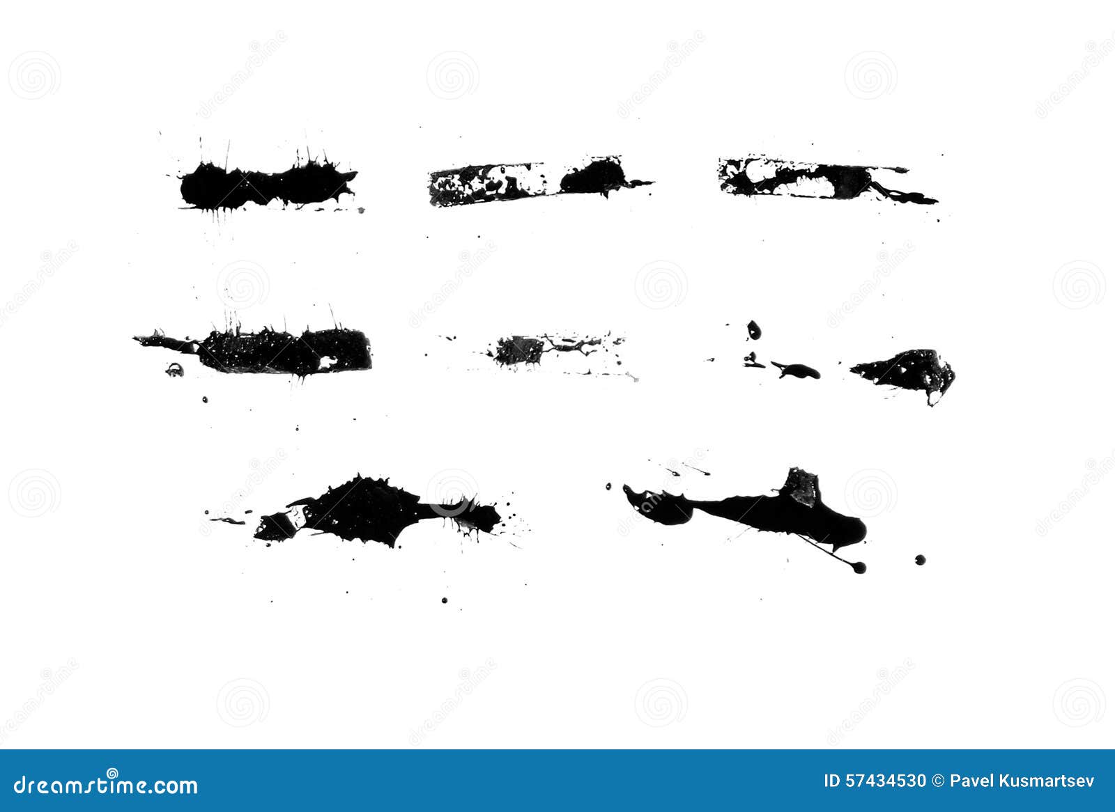 Insieme Delle Macchie Dell'inchiostro Illustrazione di Stock ...