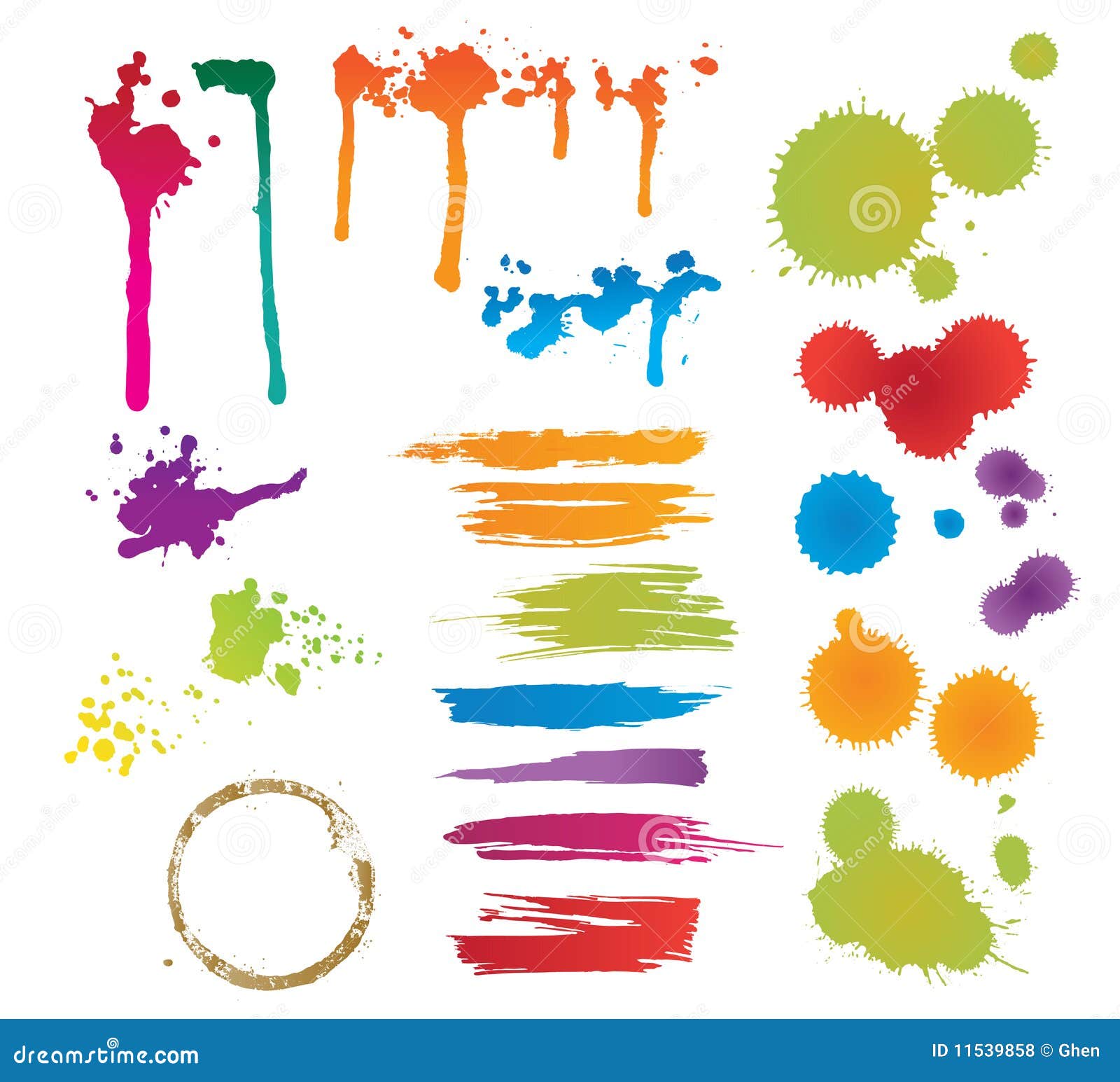 Insieme Delle Macchie Di Colore Illustrazione Vettoriale ...