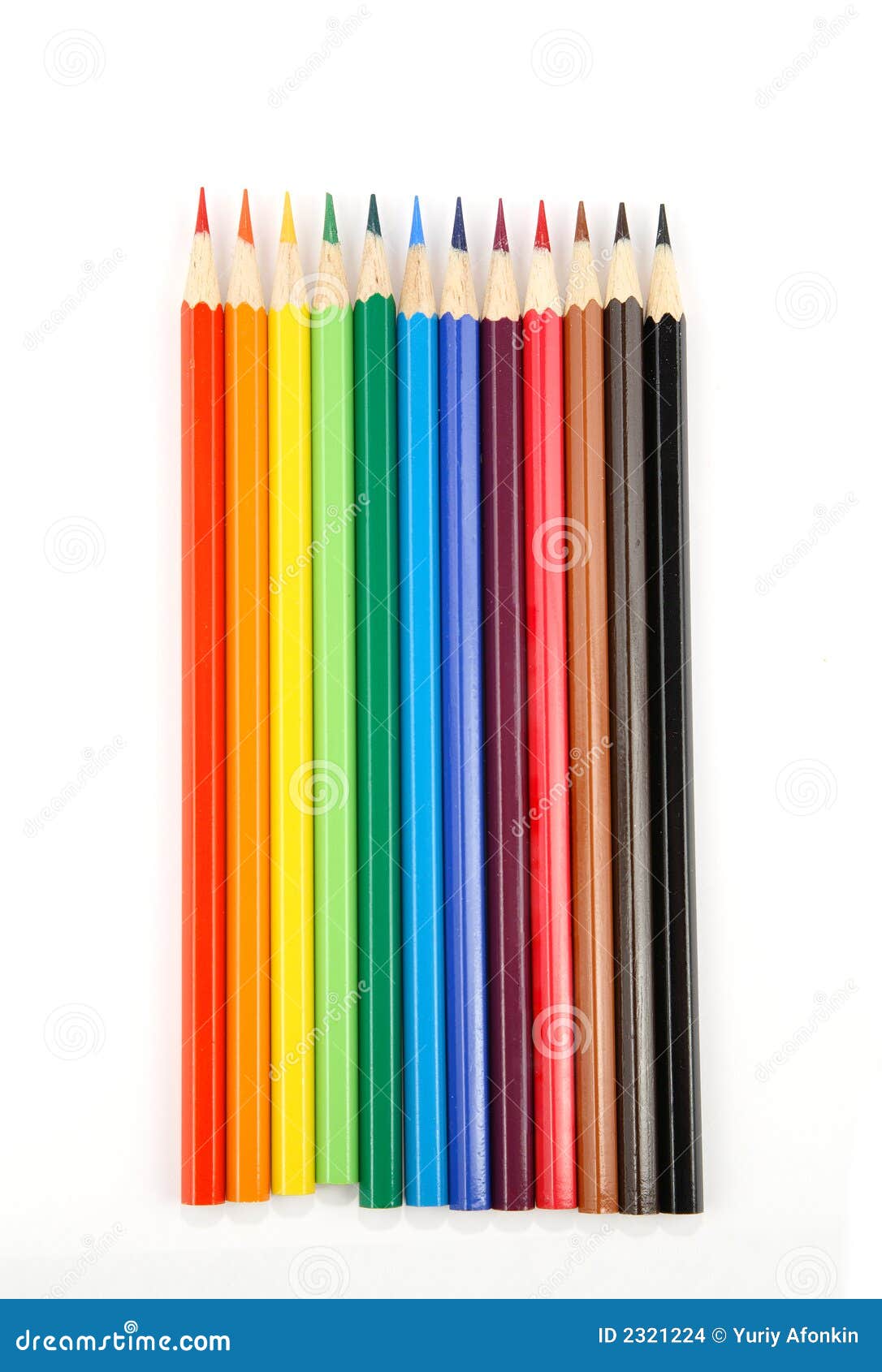 Insieme Delle Matite 12 Di Colore Fotografia Stock - Immagine di ...