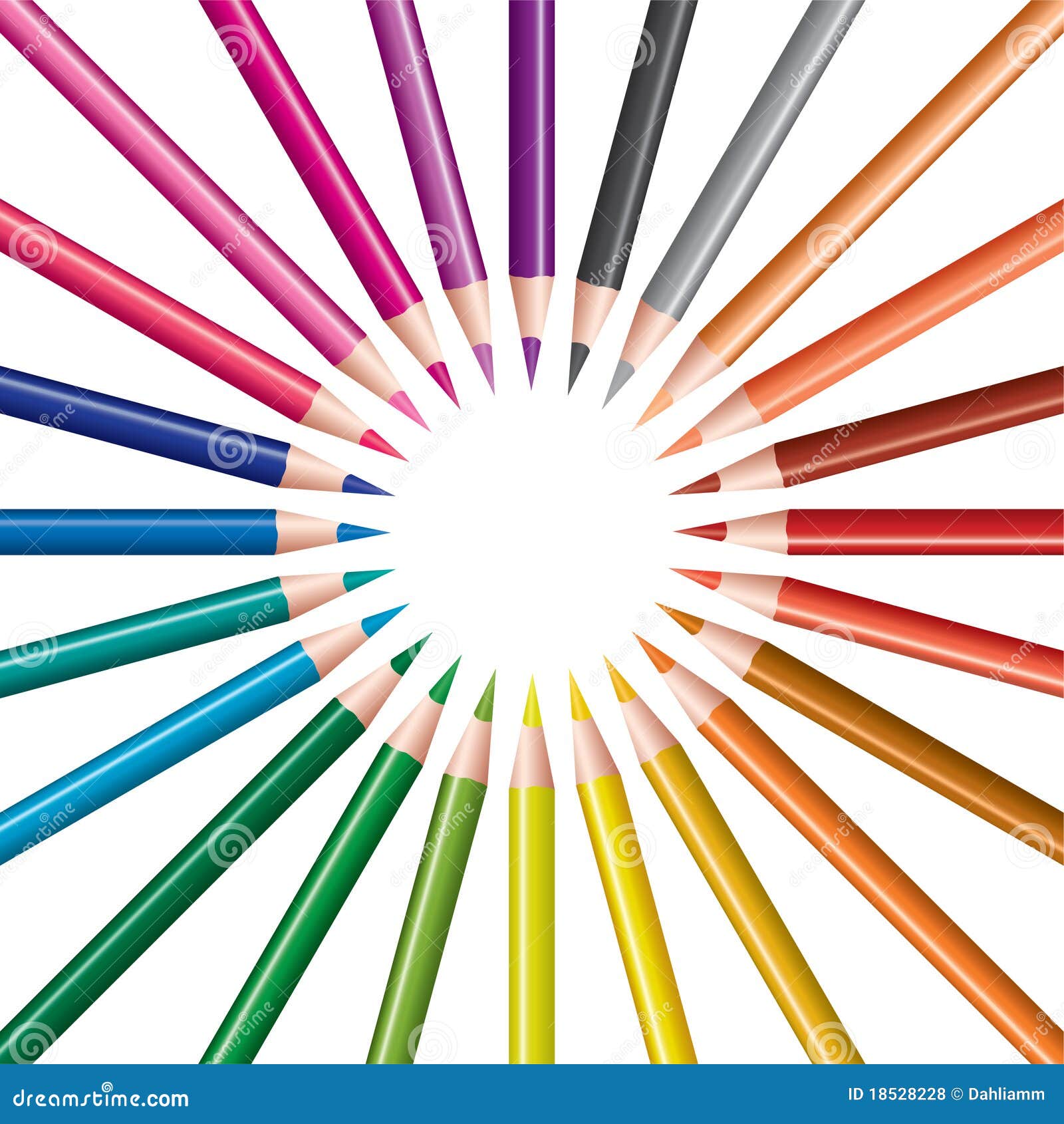 Insieme Delle Matite Colorate Illustrazione Vettoriale - Illustrazione ...