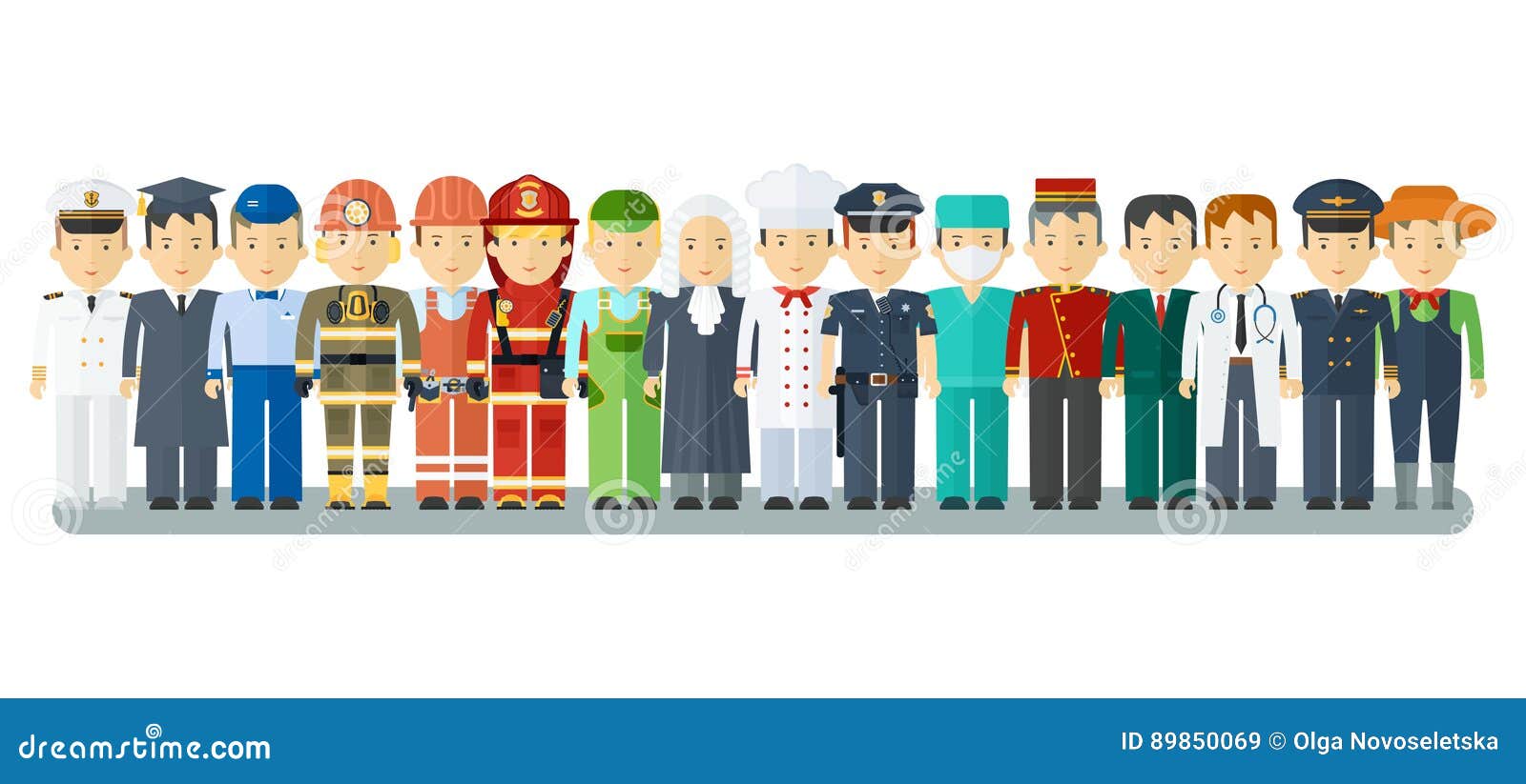 Insieme Delle Professioni Degli Uomini Illustrazione Vettoriale ...