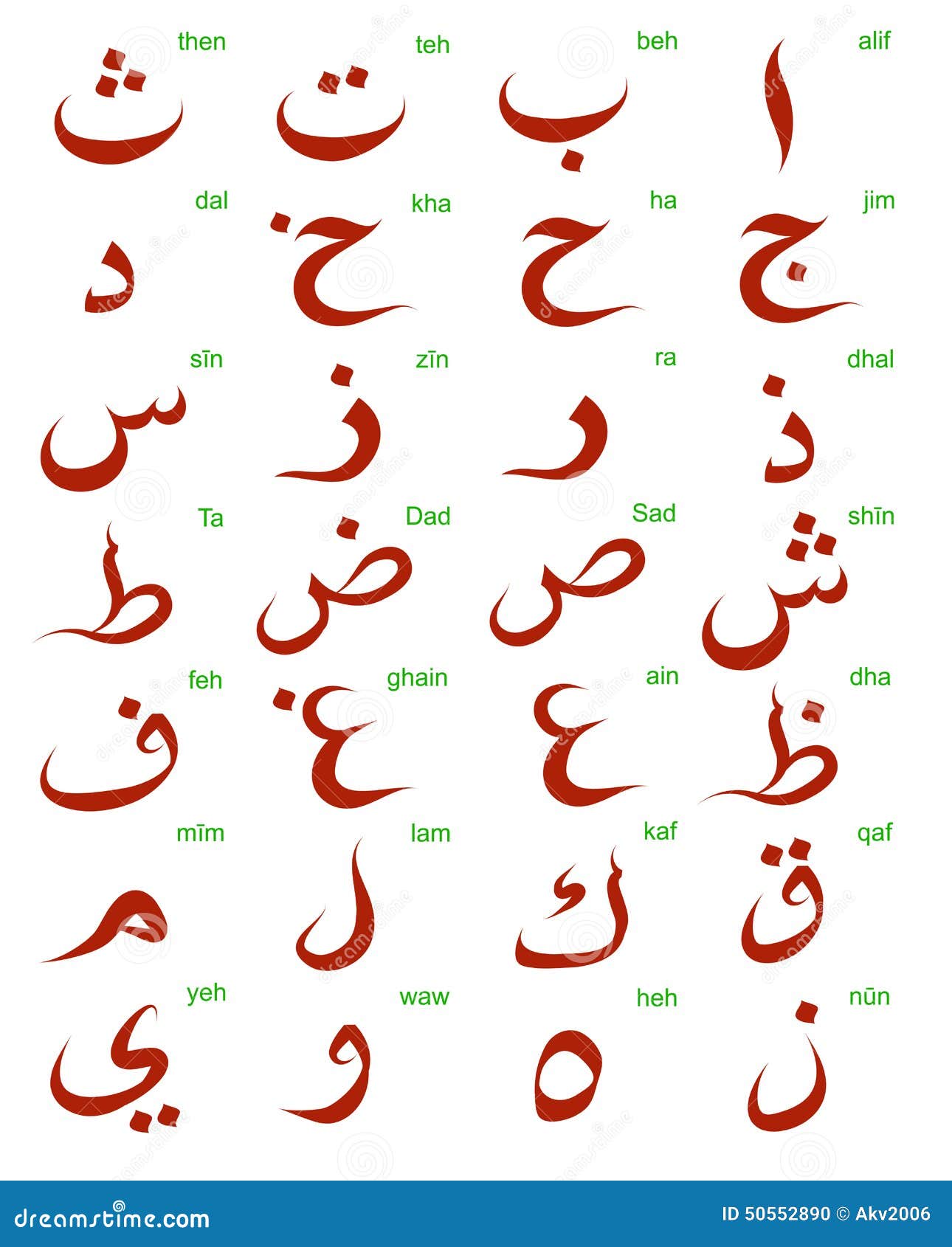 Insieme di alfabeto arabo illustrazione vettoriale. Illustrazione di ...