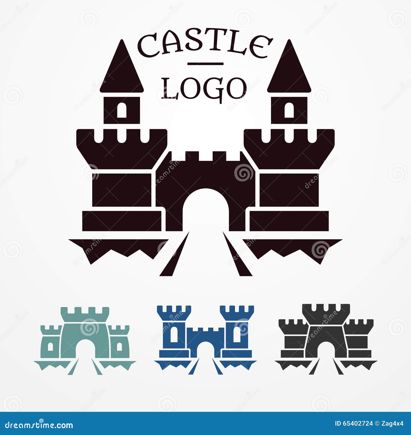 Insieme Di Logo Del Castello Illustrazione di Stock - Illustrazione di ...