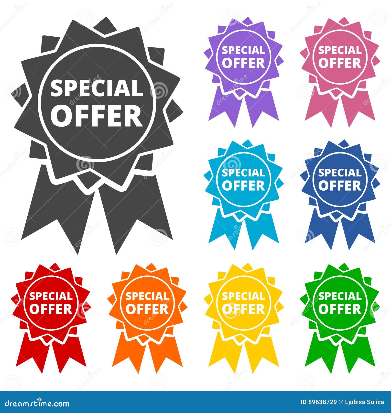 Insieme Di Offerta Speciale Illustrazione Vettoriale - Illustrazione di ...