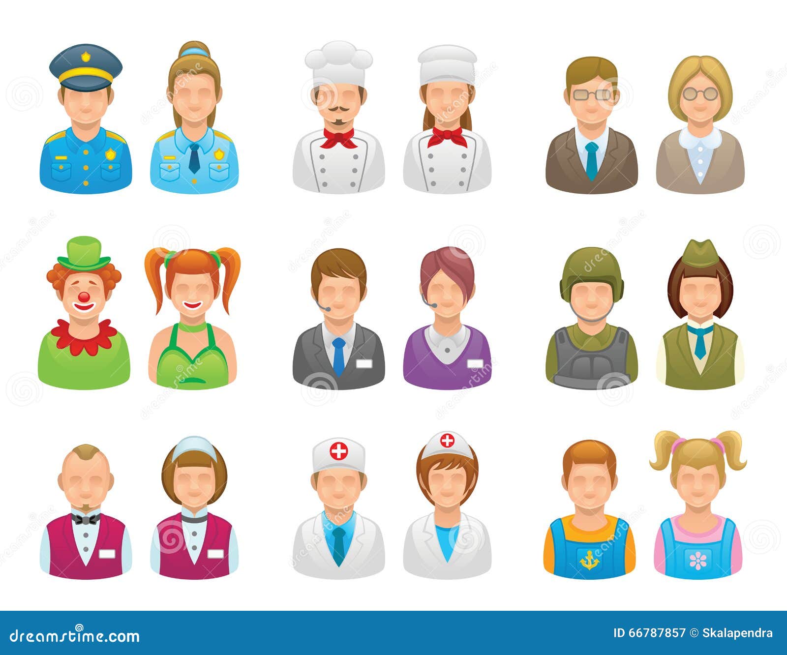 Insieme di professione illustrazione vettoriale. Illustrazione di ...