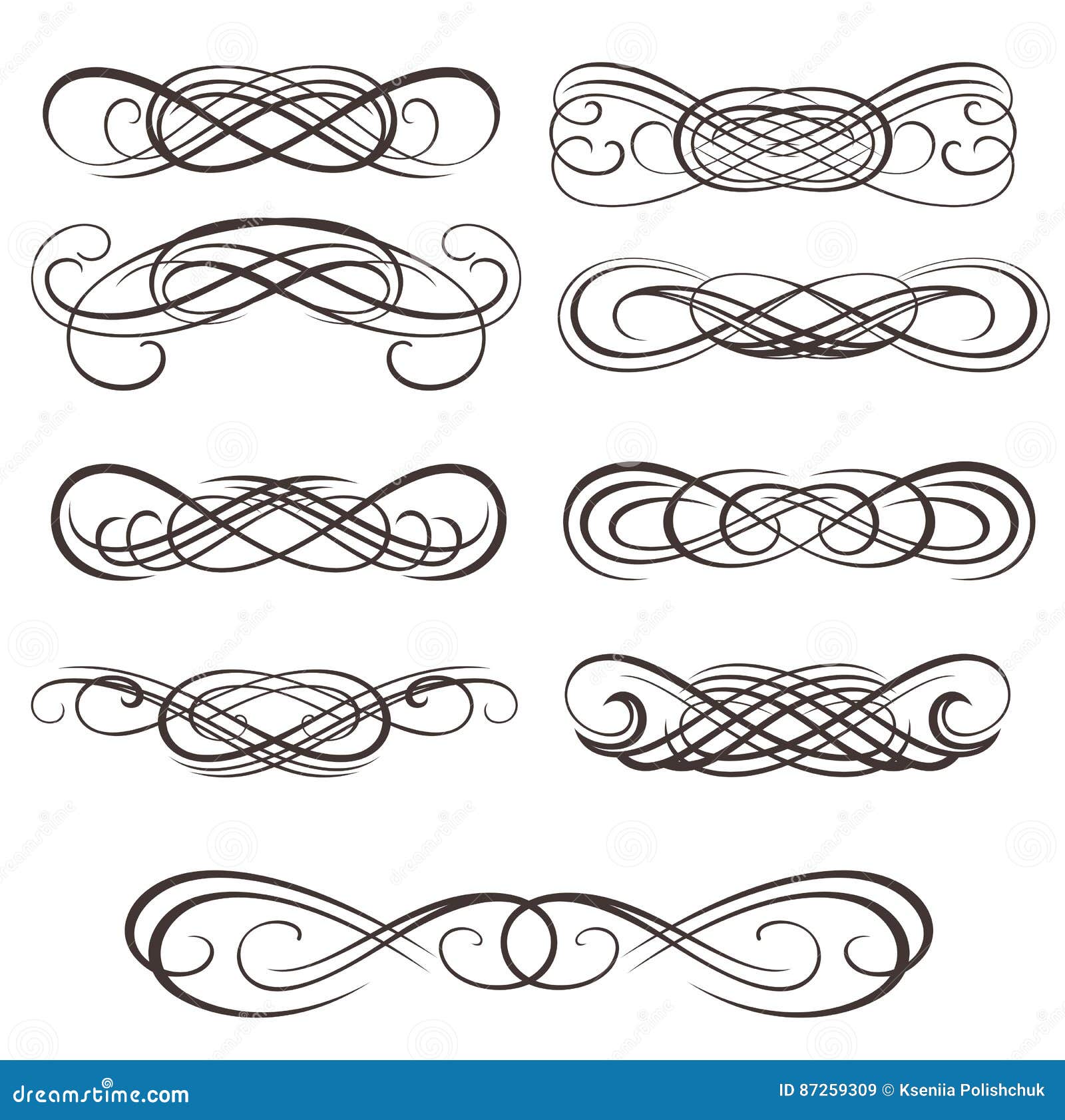 Insieme Di Simboli Di Infinito Illustrazione Vettoriale - Illustrazione ...