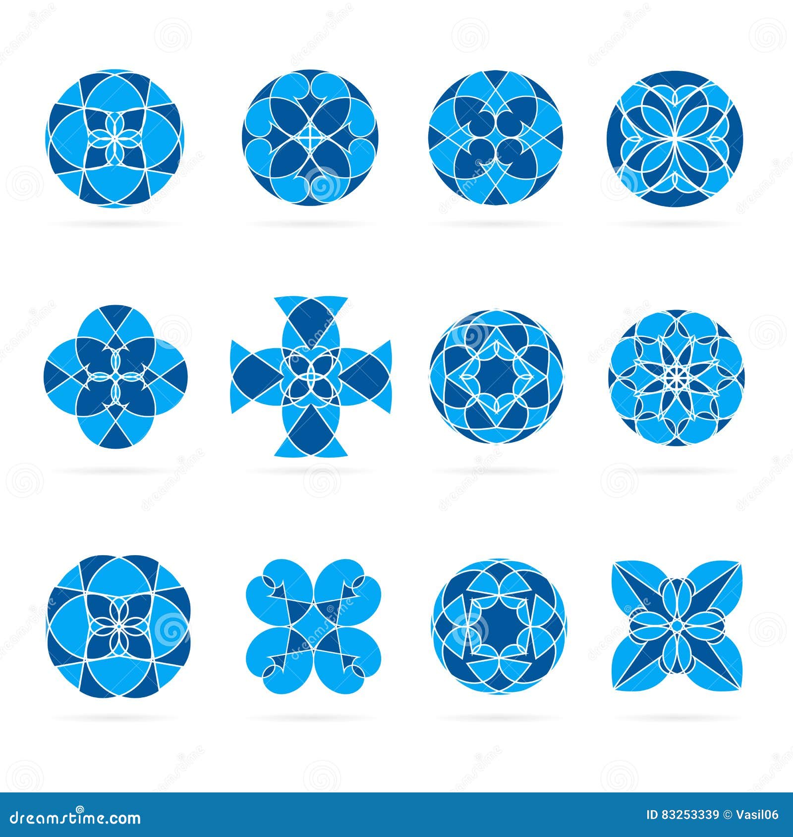 Insieme Di Vettore Delle Forme Geometriche Illustrazione Vettoriale ...