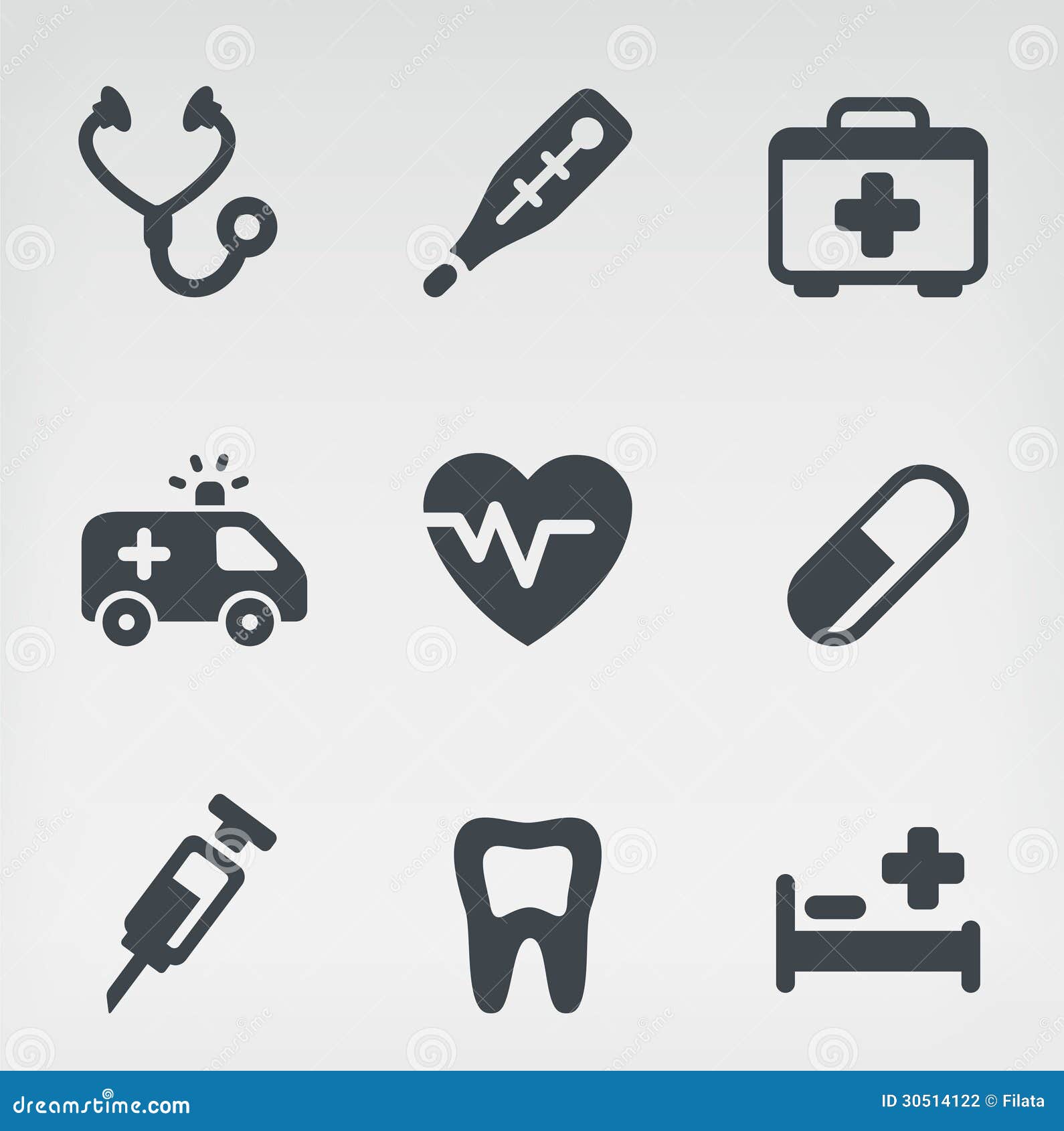 Insieme medico dell'icona illustrazione vettoriale. Illustrazione di ...