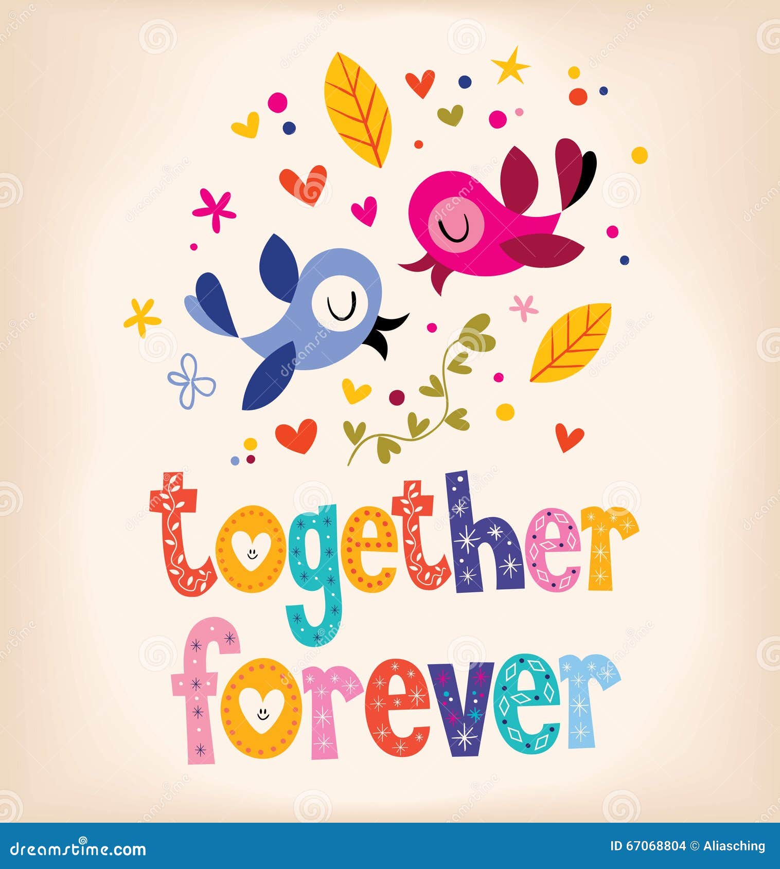 Insieme per sempre illustrazione vettoriale. Illustrazione di romantico ...