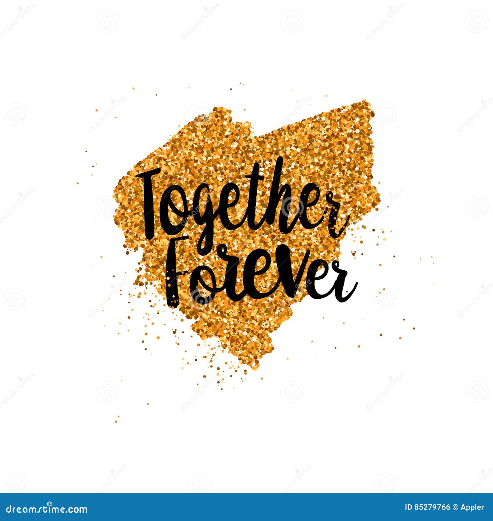 Insieme Per Sempre Citazione Illustrazione Vettoriale - Illustrazione ...