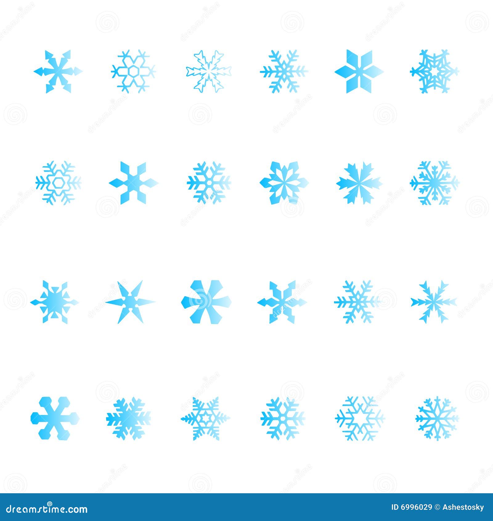 Insieme Vectorial Del Fiocco Di Neve Illustrazione Vettoriale ...