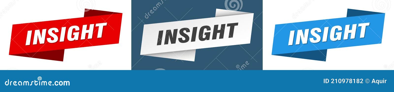 Insight Banner. Insight Ribbon Label Sign Set Stock Vector ...