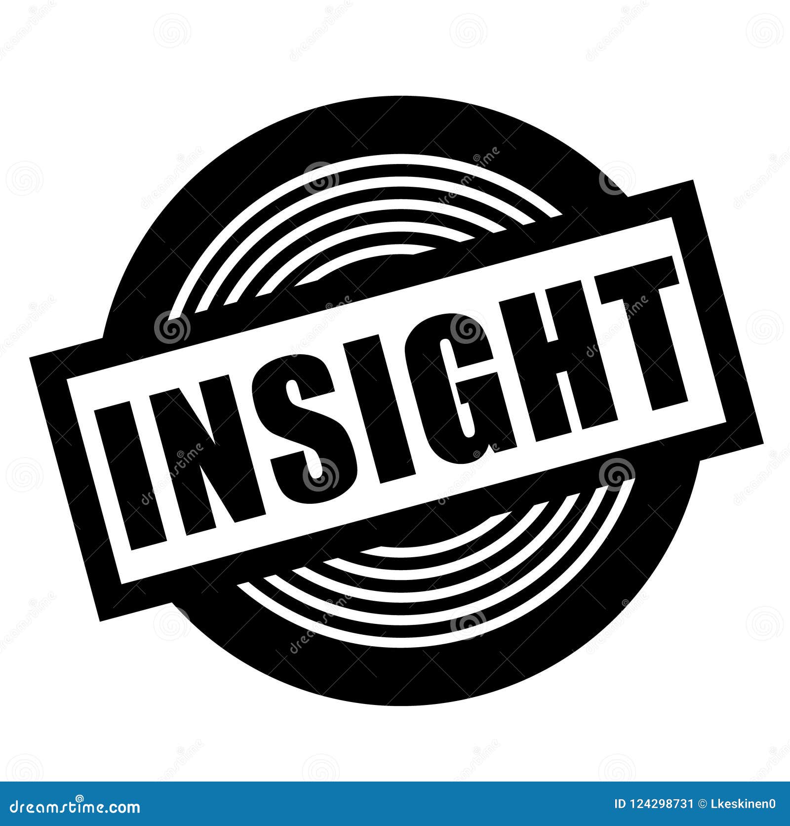 Insight black stamp stock vector. Illustration of aware - 124298731